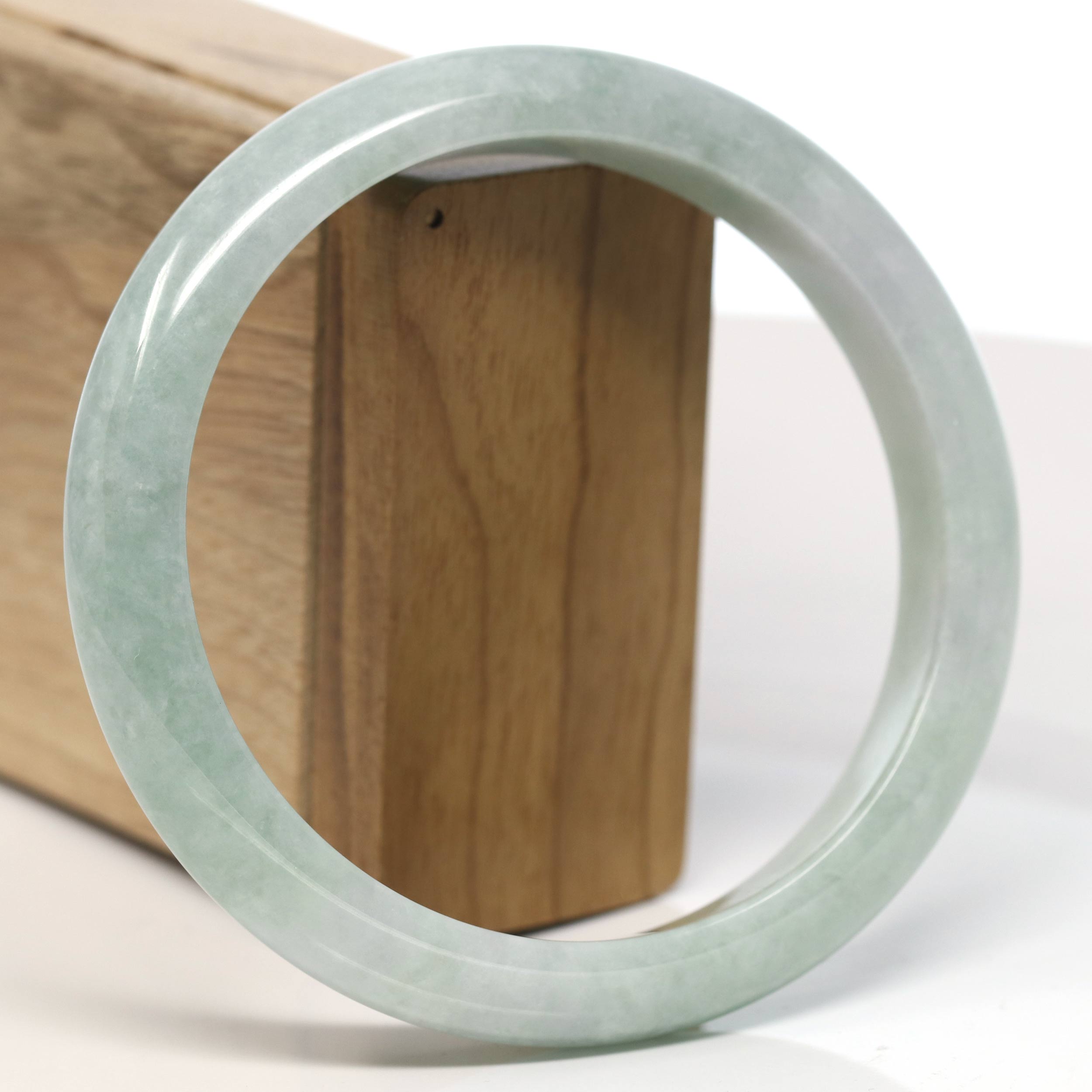 Baikalla Natural Light Green Jadeite Jade Bangle Bracelet (66.5mm) #T5 ...
