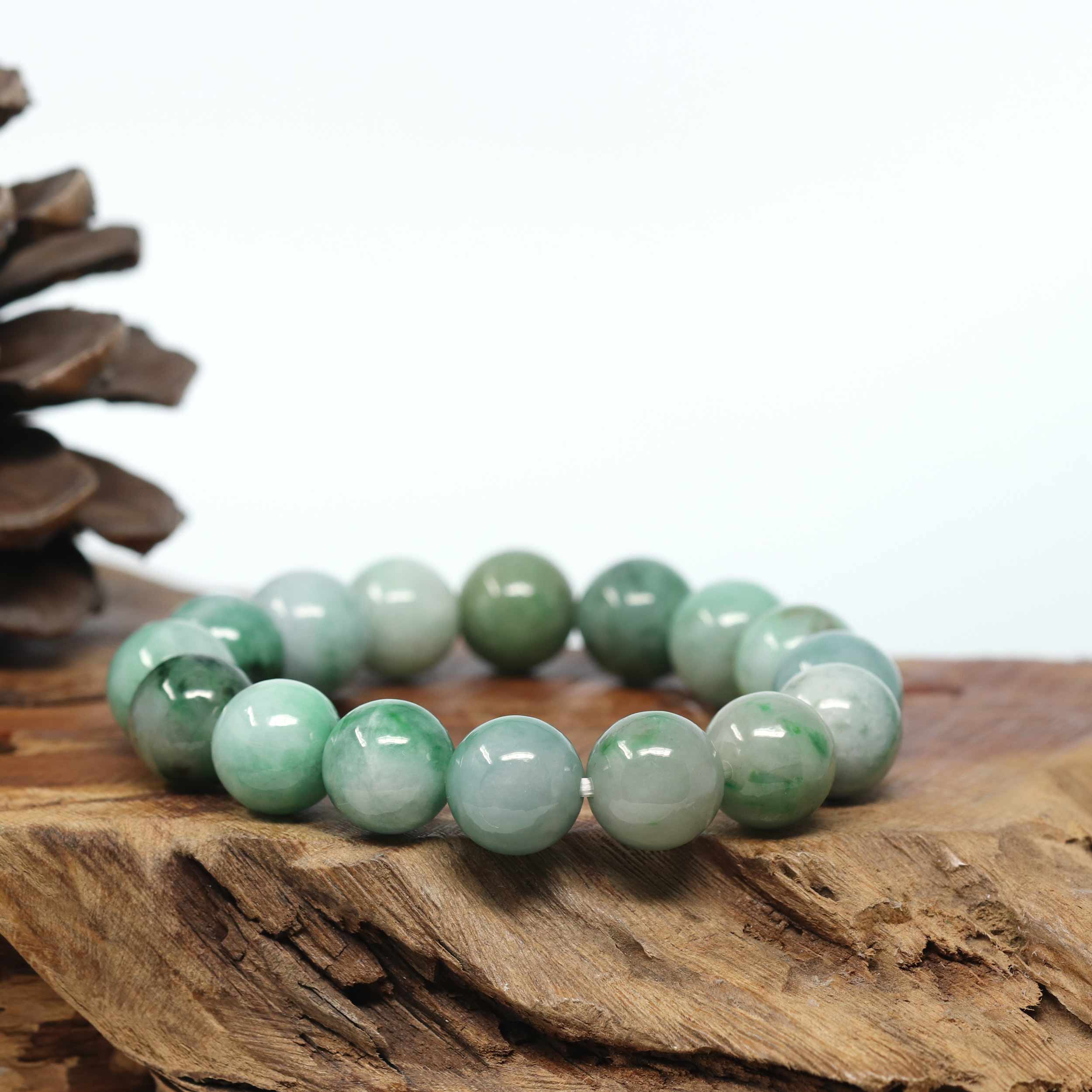 Real Green Jade Beads Bracelet Bangle | Real Jade Jewelry | baikalla – BKLA