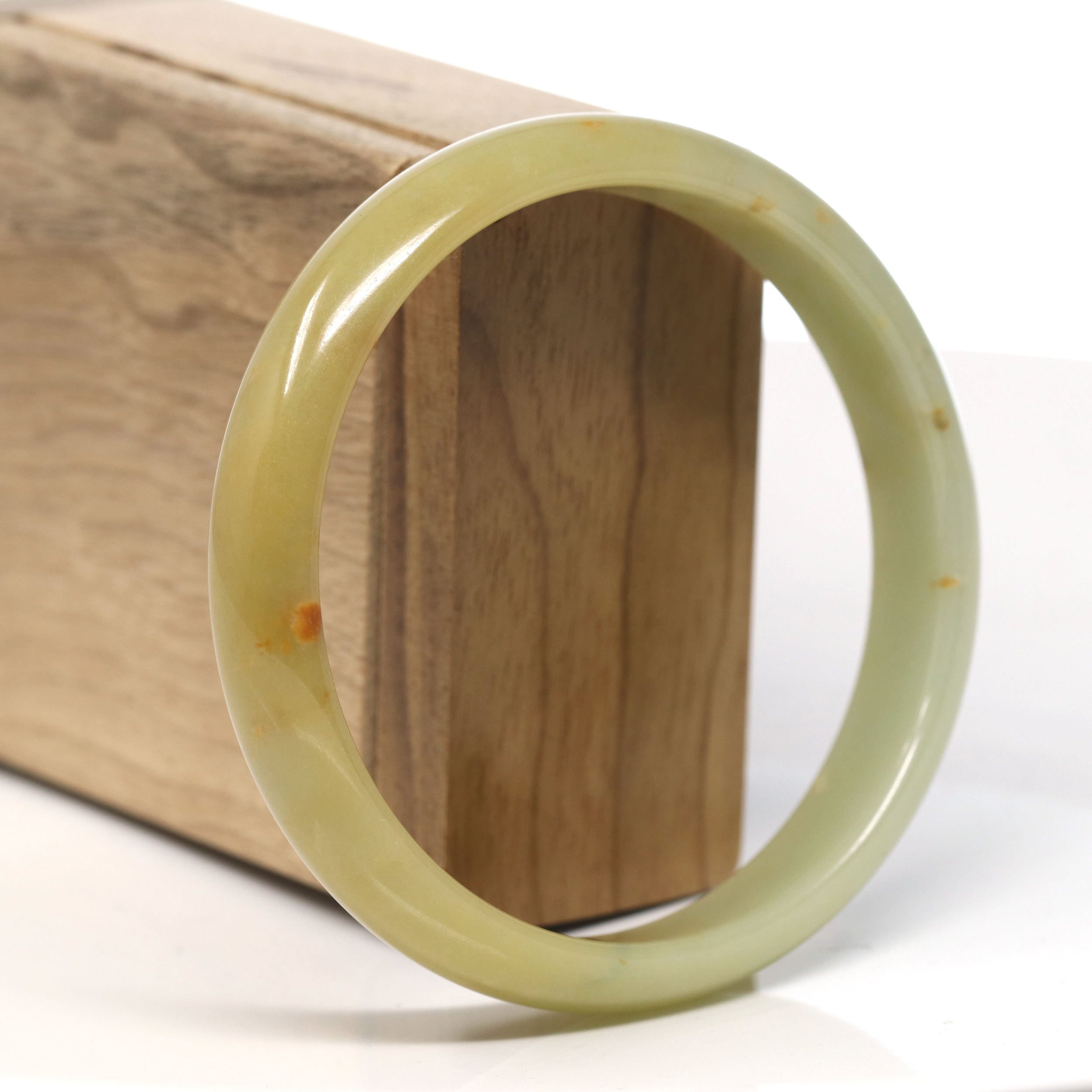 Baikalla Natural Yellow Jadeite Jade Bangle ( 63.3 mm )#T814 – BKLA