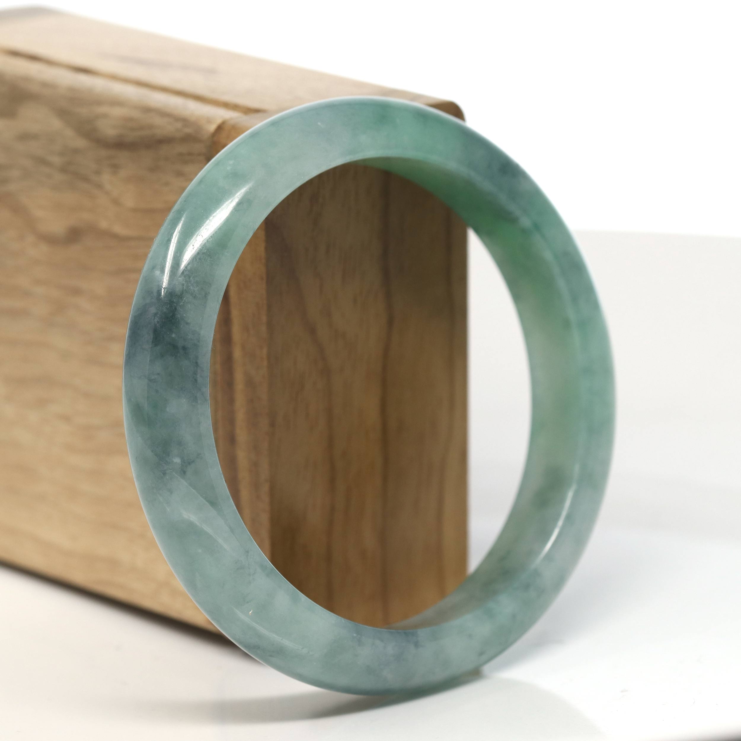 Baikalla Natural Jadeite Jade Bangle Bracelet (58 mm) #T836 – BKLA