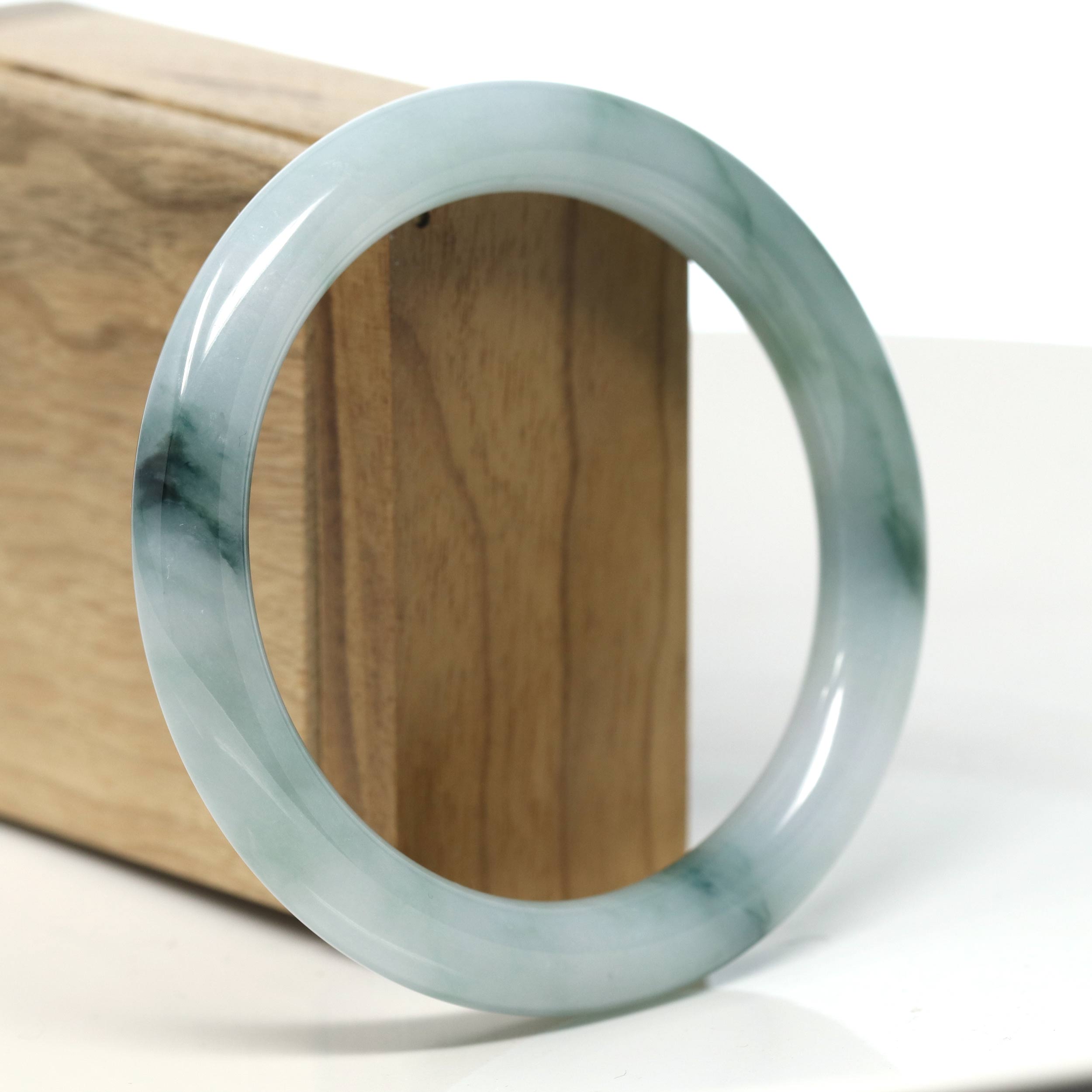 Baikalla Natural Jadeite Jade Bangle Bracelet (59.7 mm) #T866 – BKLA