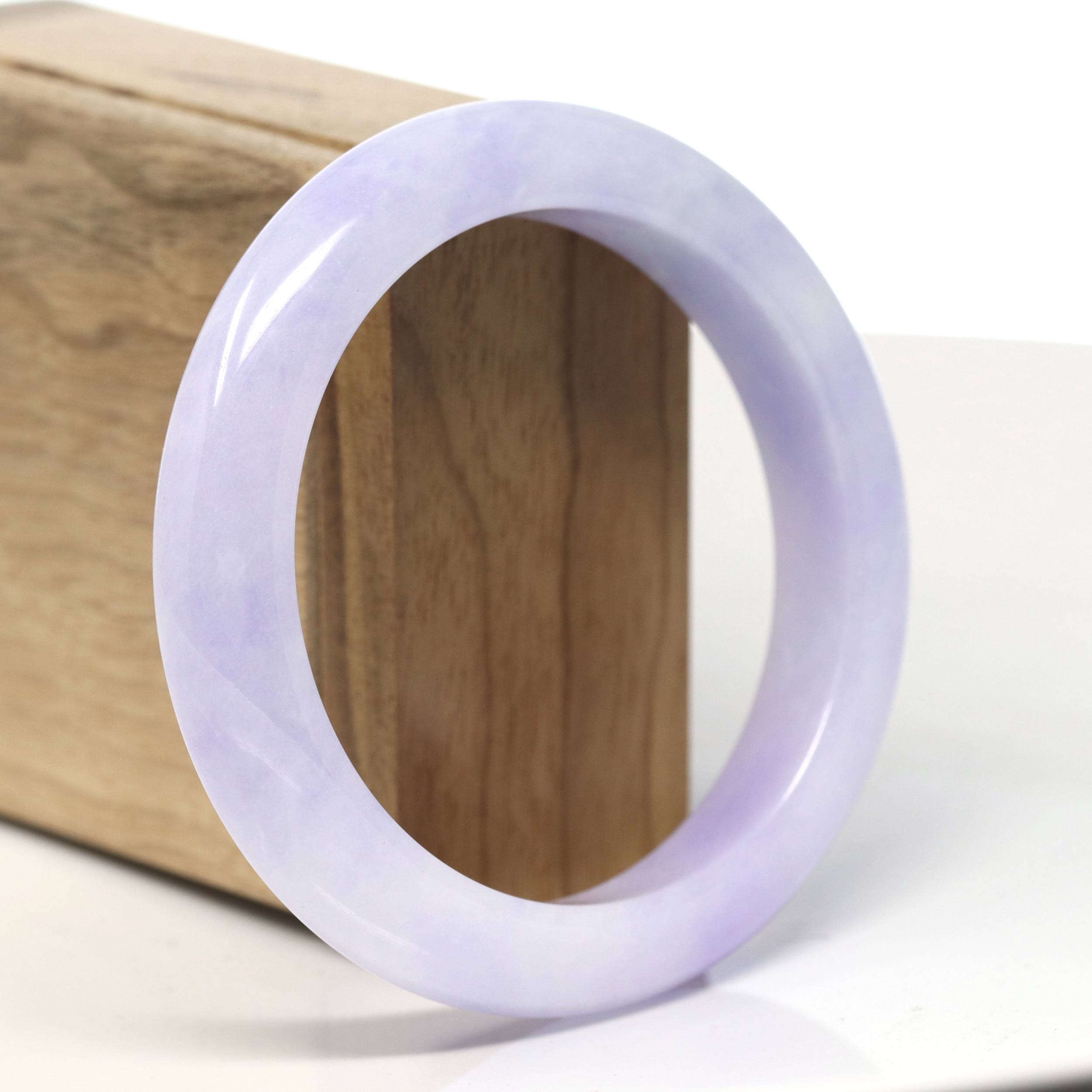 Baikalla Natural Lavender Jadeite Jade Bangle Bracelet (58 mm) #T883 – BKLA