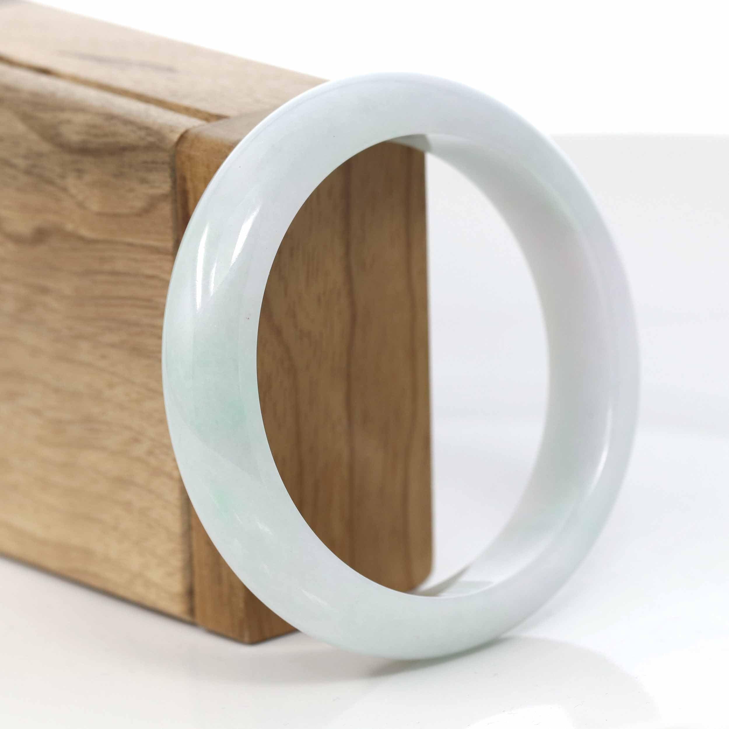 Baikalla™ "Classic Bangle" Genuine Burmese Green Jadeite Jade Bangle B ...