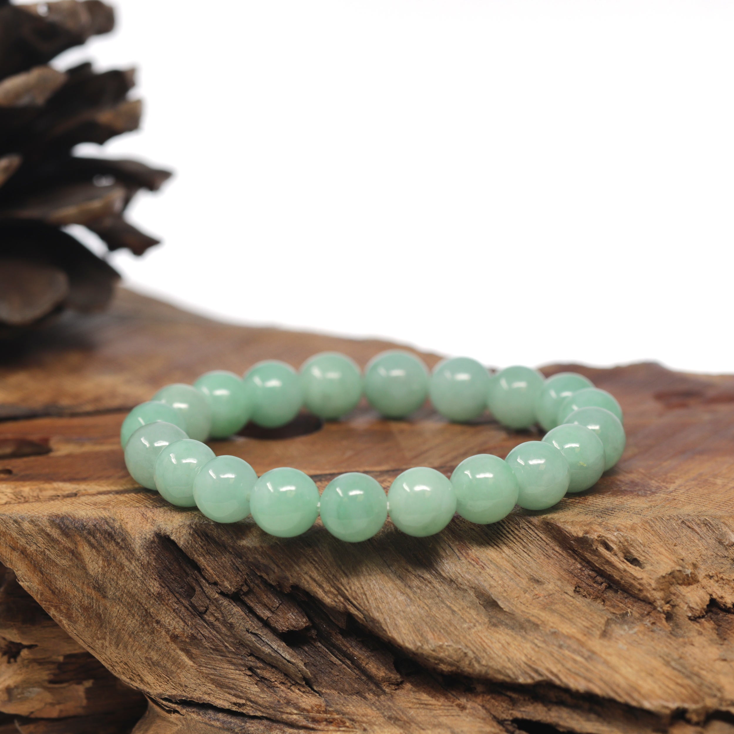 Natural Jadeite Jade Beads Bracelet | Real Jade Jewelry | Baikalla ...