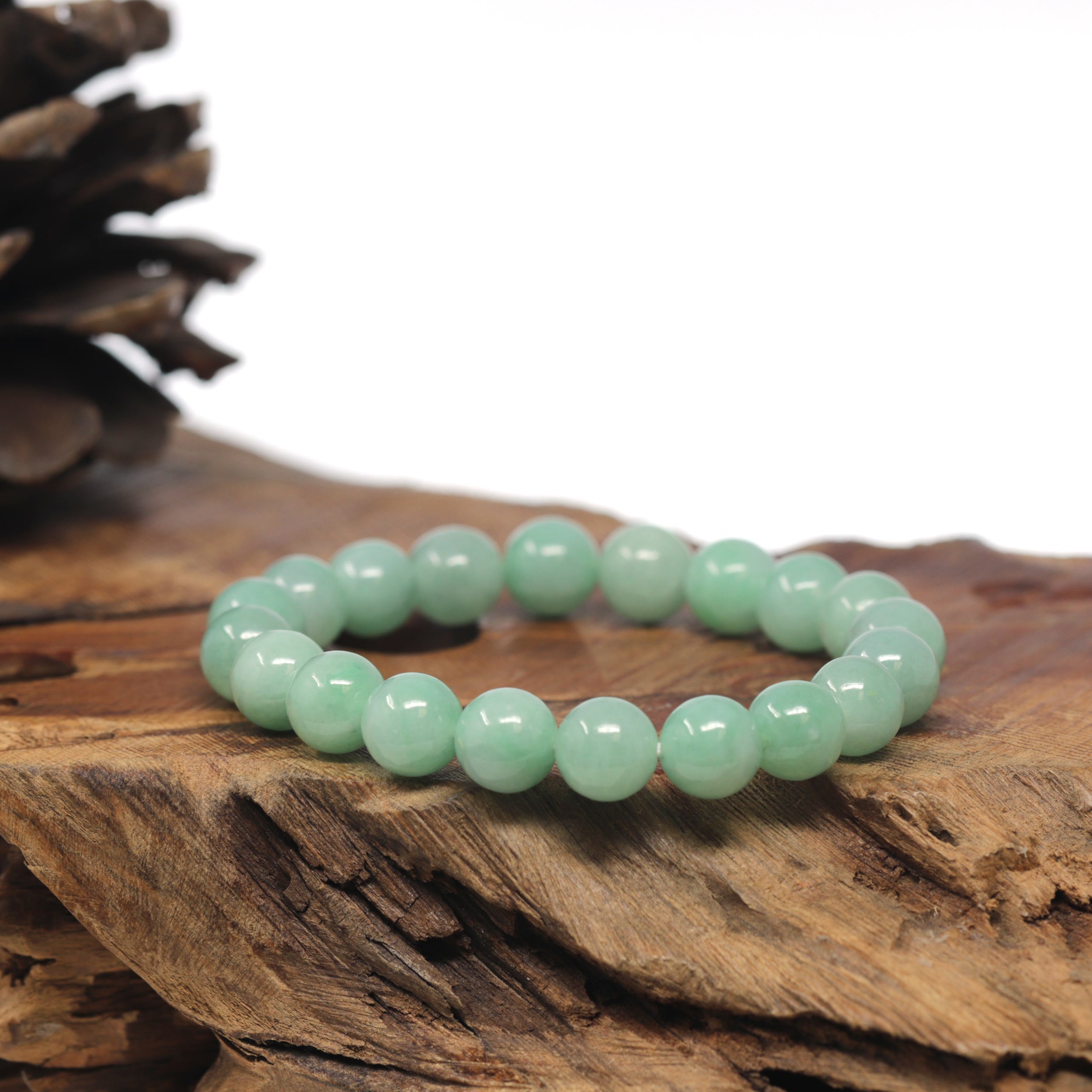 Natural Jadeite Jade Beads Bracelet | Real Jade Jewelry | Baikalla ...