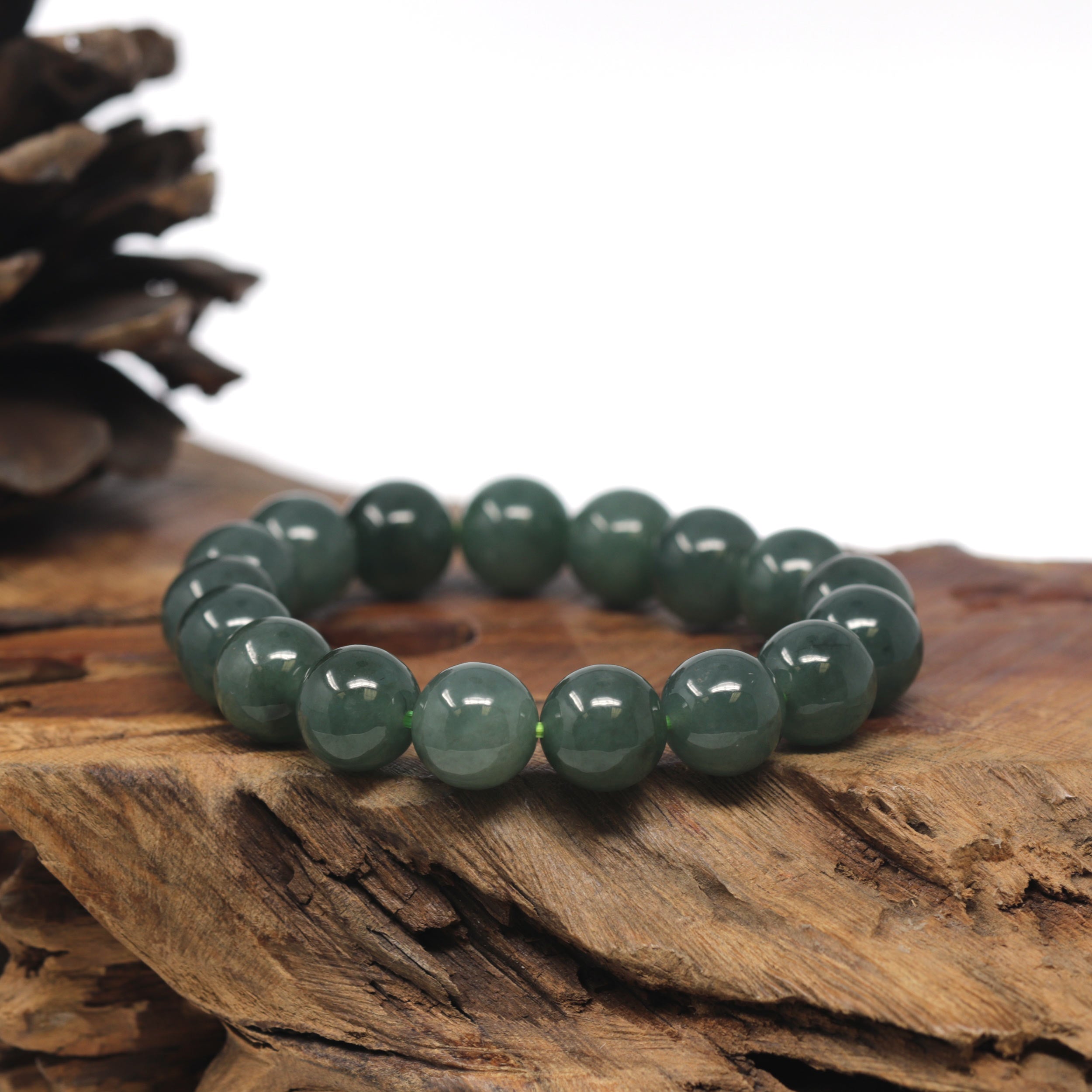 Natural Jadeite Jade Beads Bracelet | Real Jade Jewelry | Baikalla ...
