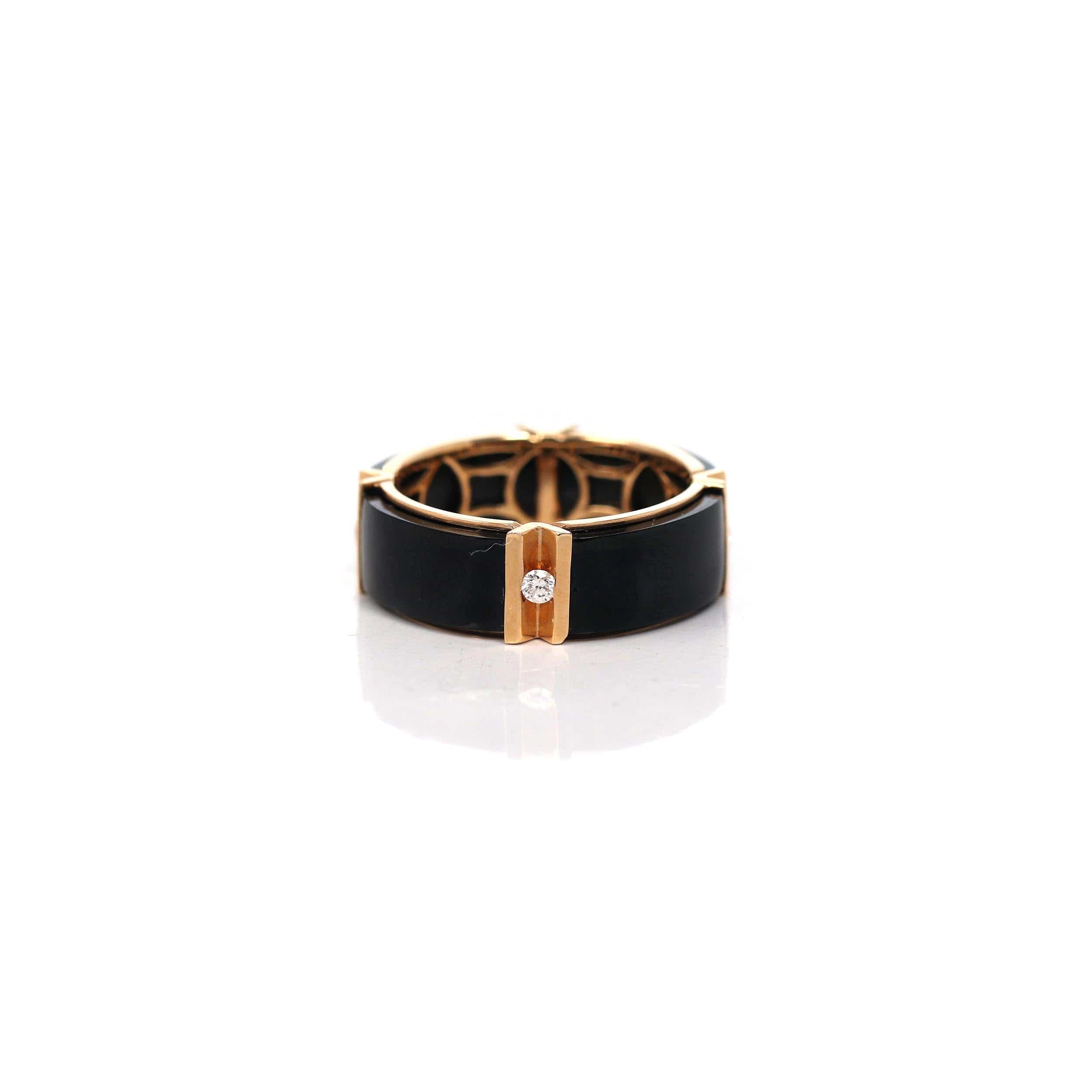 Baikalla™ "Classic Emerald Style" Genuine Burmese Emerald Cut Black Ja ...