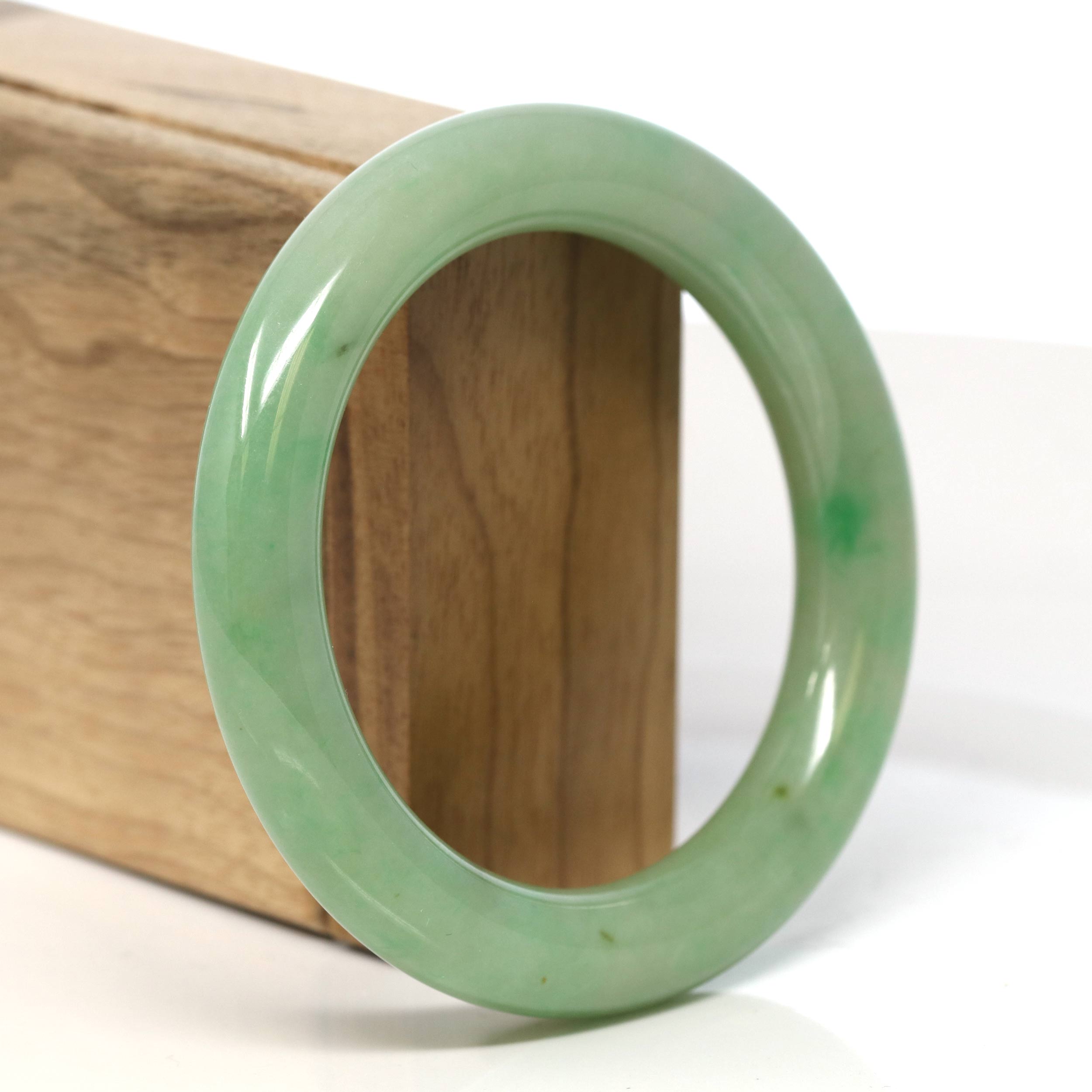Genuine Burmese Yellow- Green Jadeite Jade Bangle (55.9 mm) #T479 – BKLA