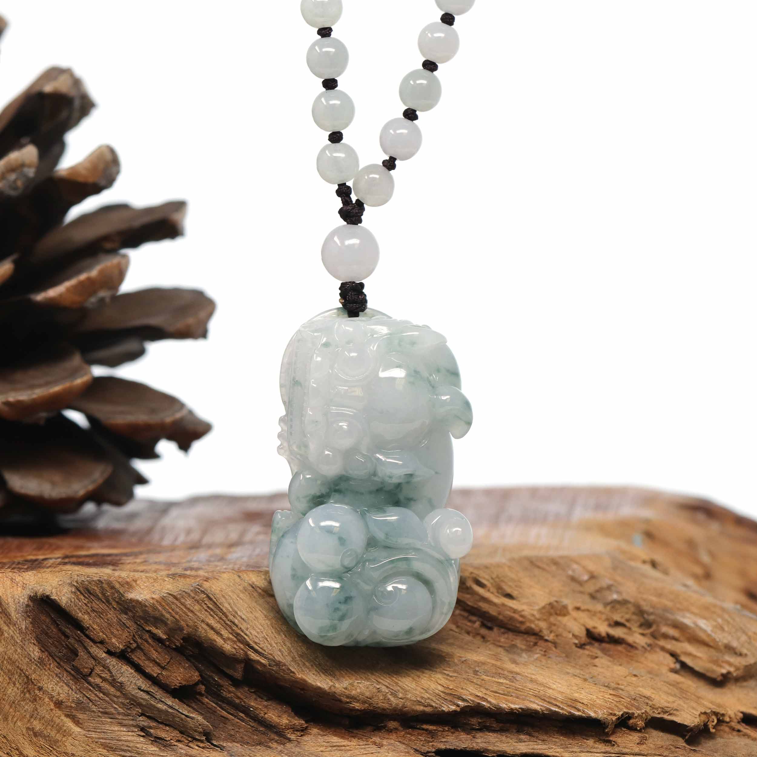 Baikalla™ Pi Xiu Genuine Burmese Blue Green Jadeite Jade PiXiu Pendant ...