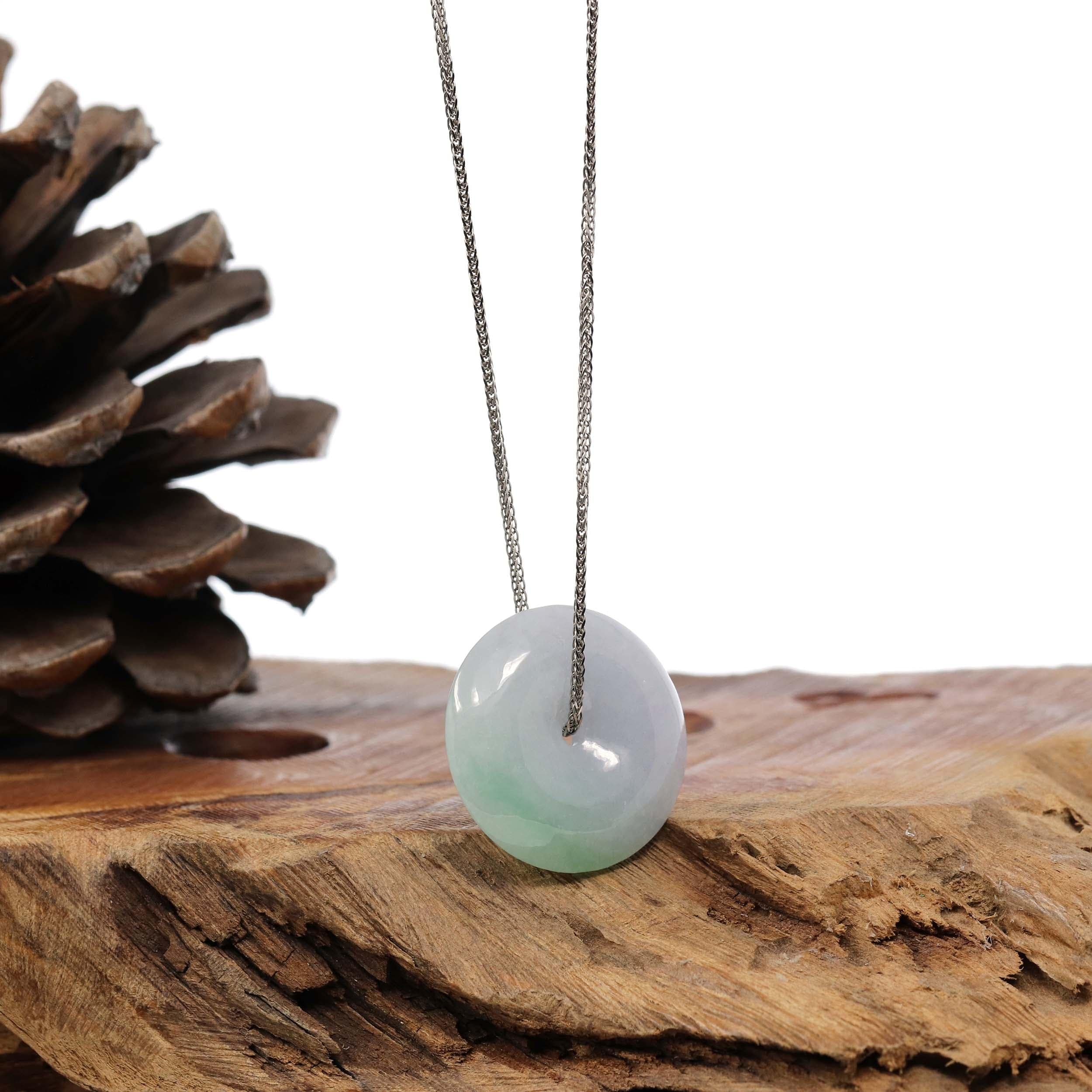 Baikalla "Good Luck Button" Necklace Lavender Jadeite Jade Lucky Ping ...