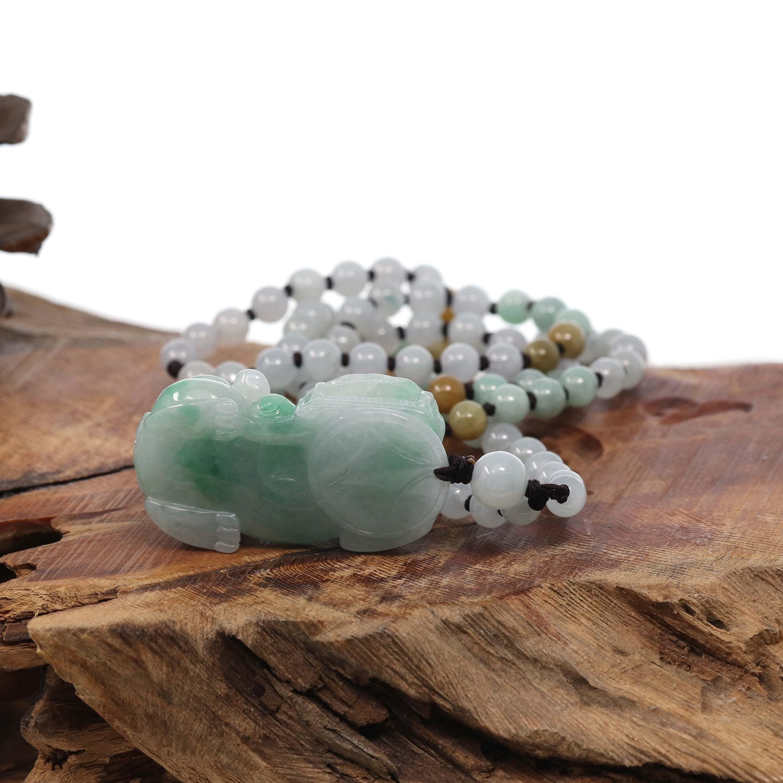 Pi Xiu Genuine Burmese Green Jadeite Jade PiXiu Pendant Necklace ...