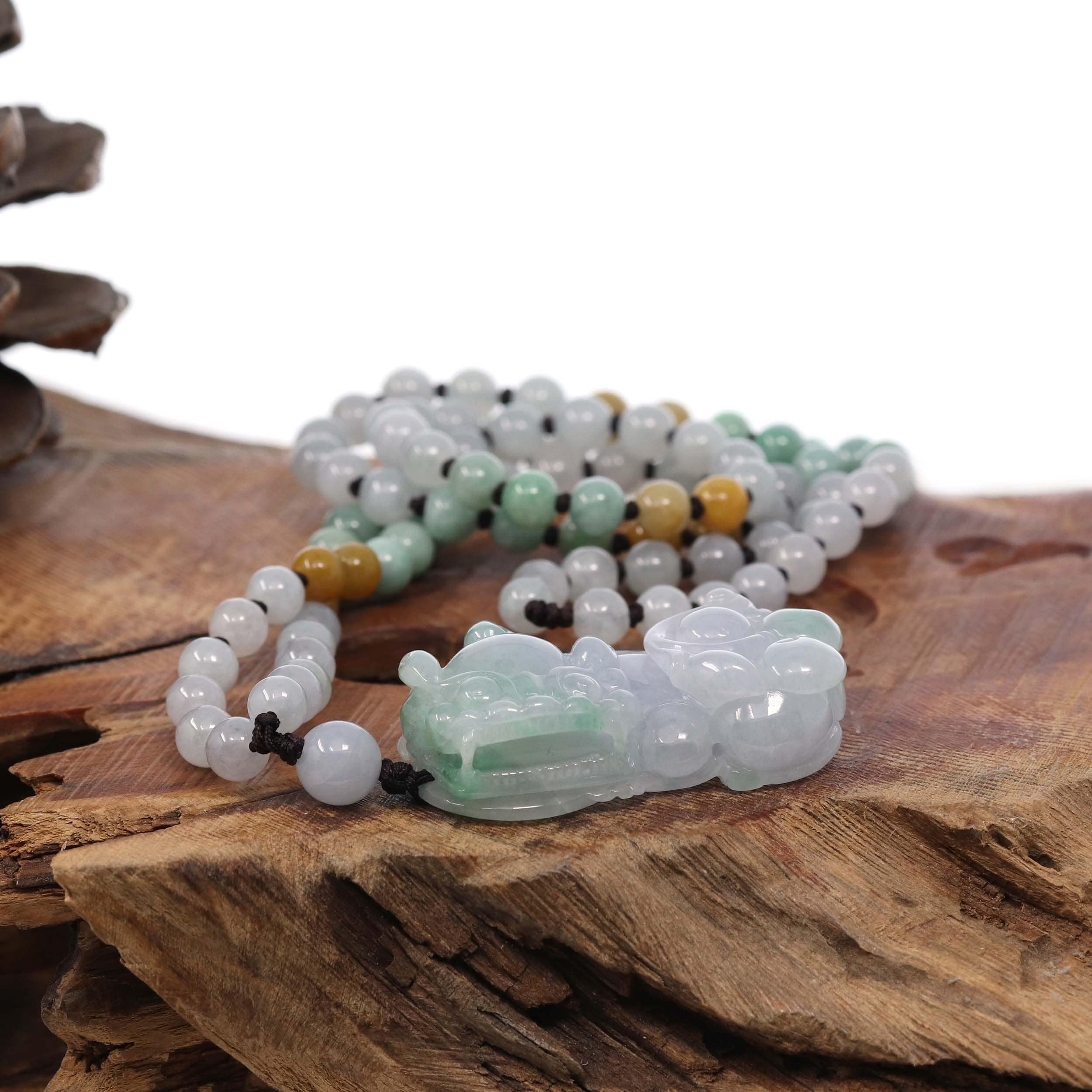 Pi Xiu Genuine Burmese Green Jadeite Jade PiXiu Pendant Necklace ...