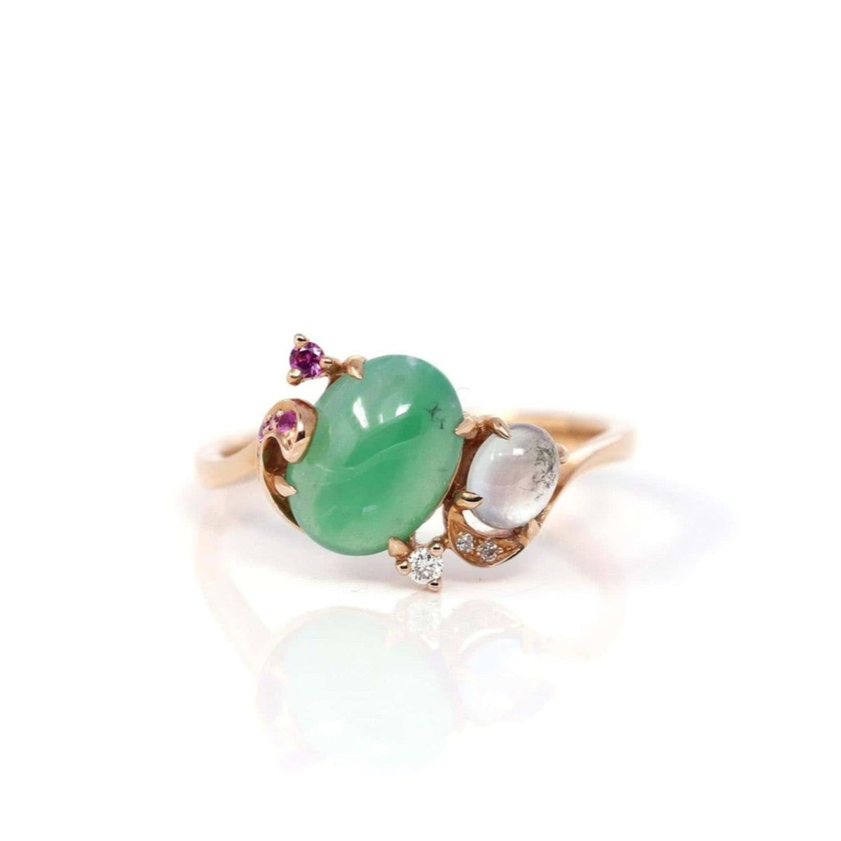 Luxury Jadeite Jade Engagement Ring | Natural Jade Engagement Rings ...