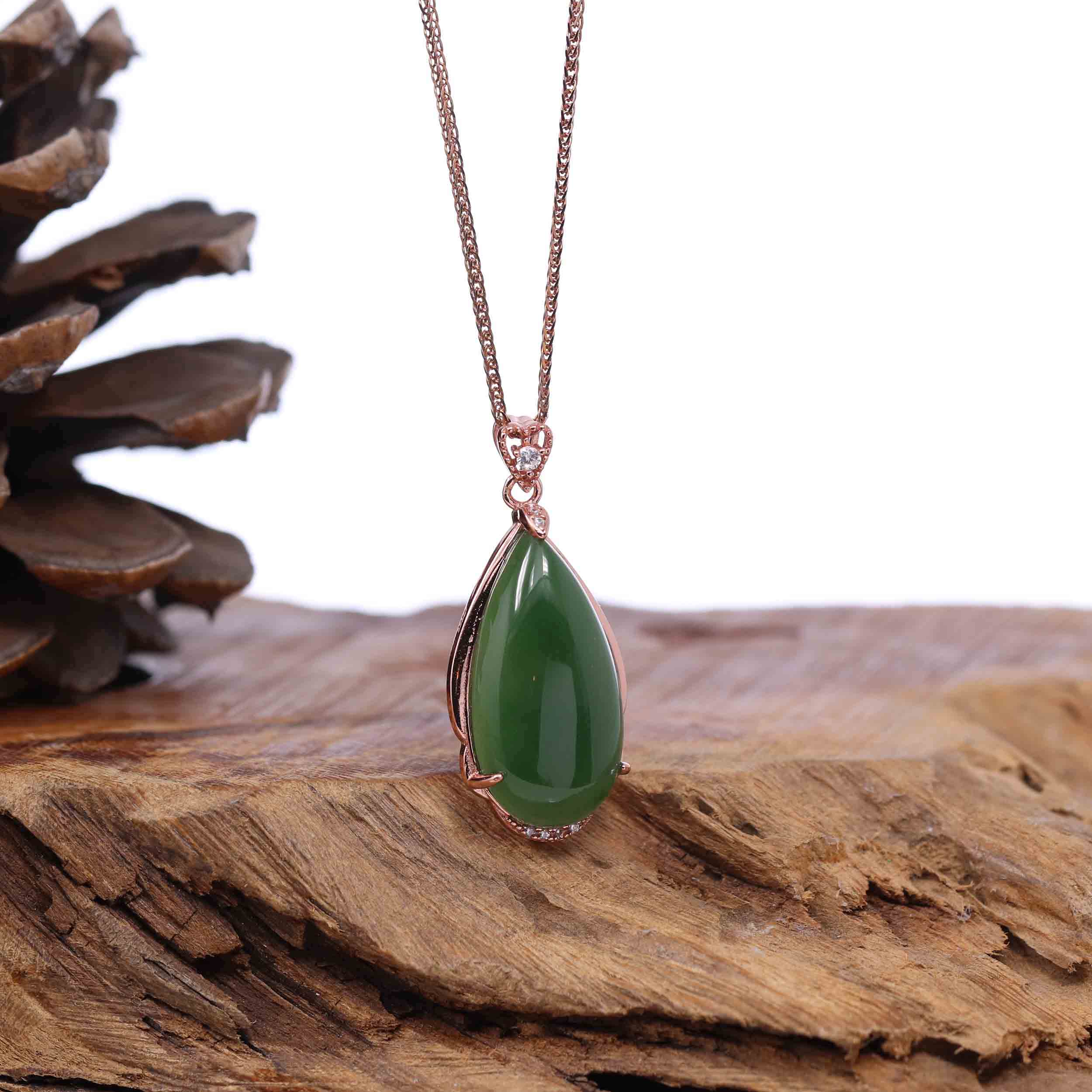 Jade Pendant Necklace | Real jade Jewelry | Baikalla.com – BKLA