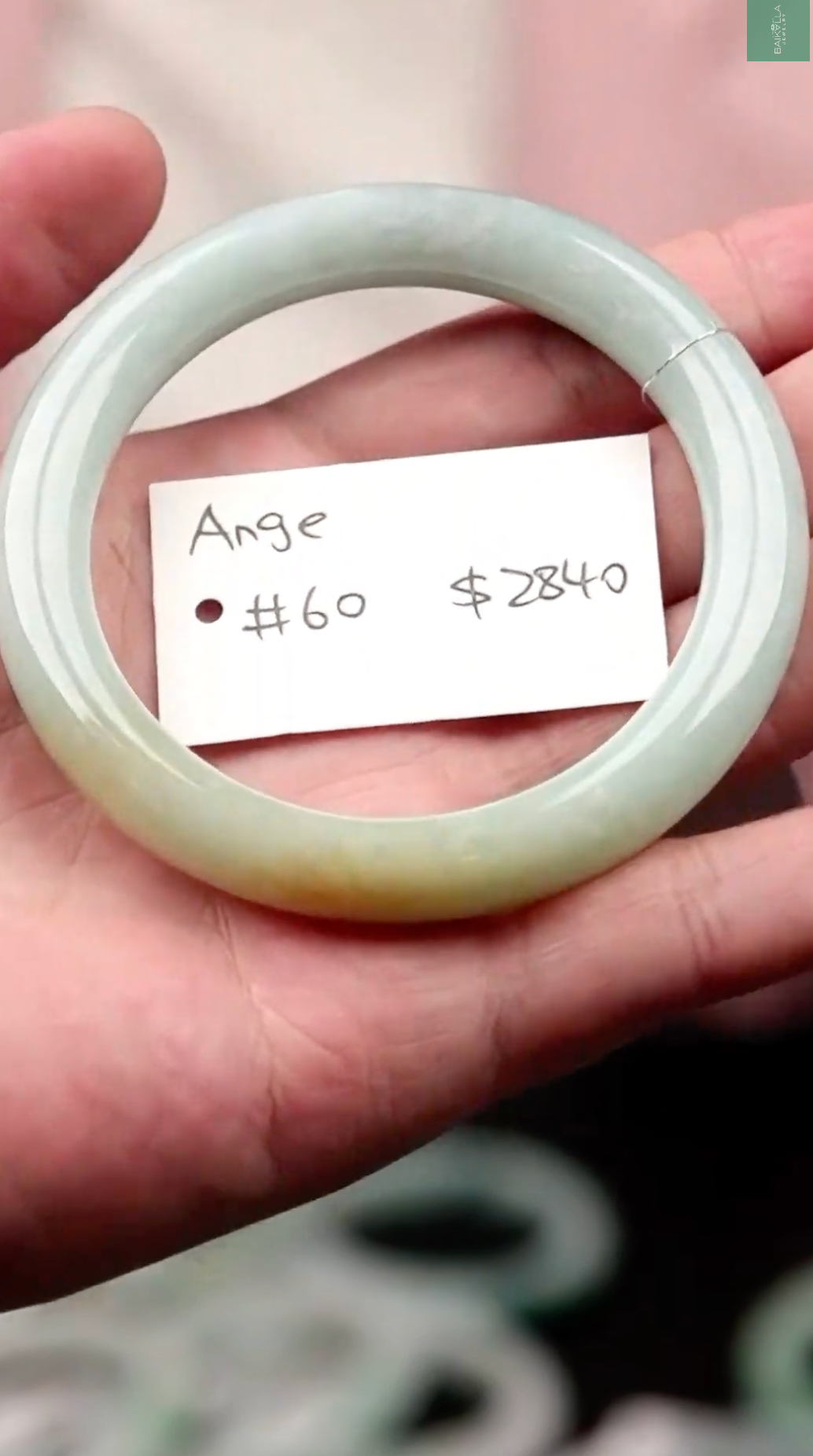 Live " Natural Light Yellow & Green Jadeite Jade Bangle" (04/28/25) – BKLA