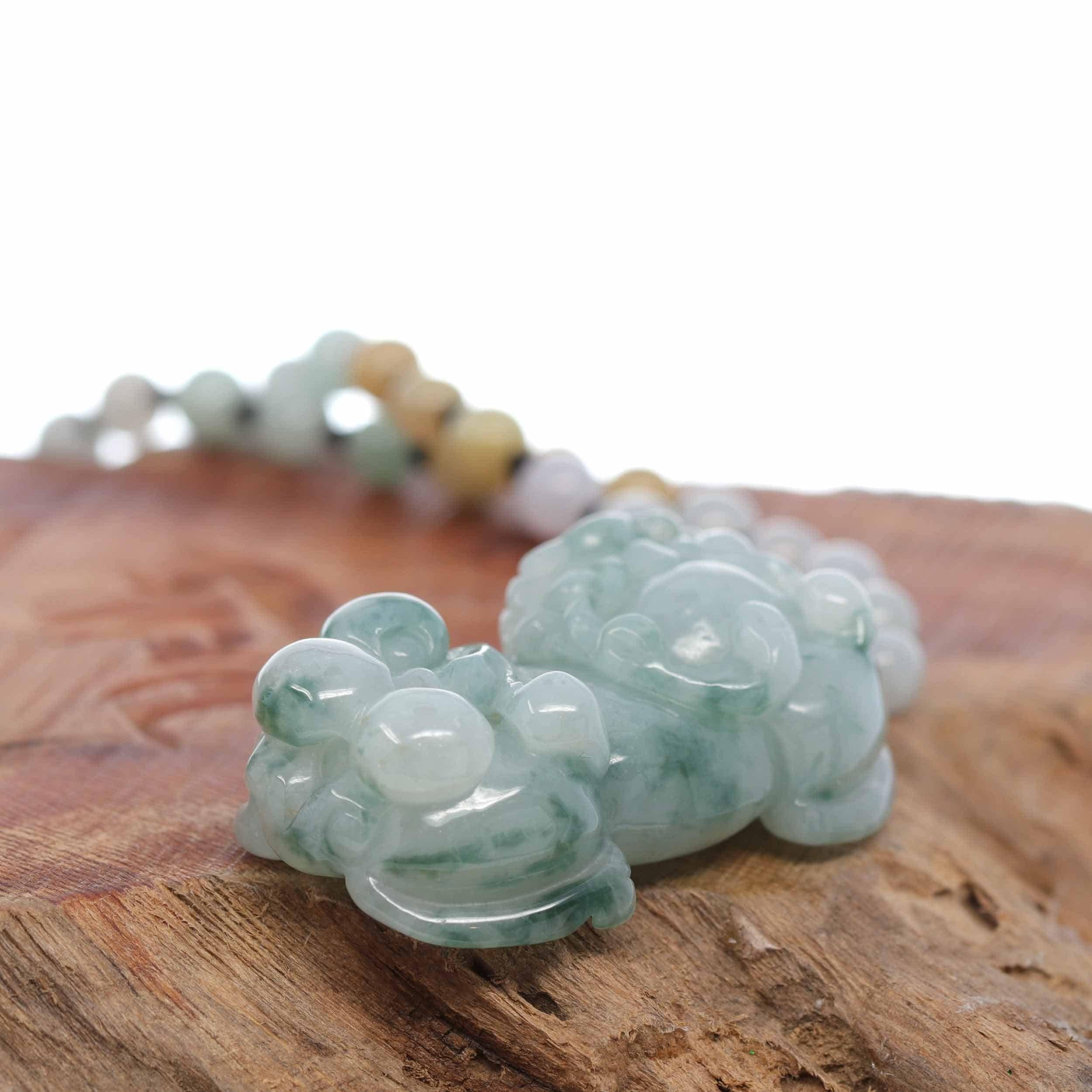 Baikalla™ Pi Xiu Genuine Burmese Blue Green Jadeite Jade PiXiu Pendant ...