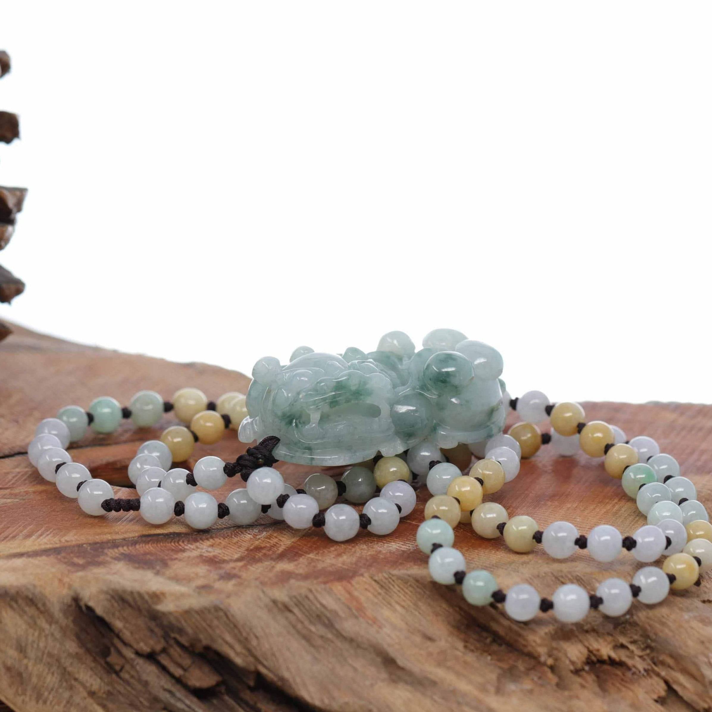 Baikalla™ Pi Xiu Genuine Burmese Blue Green Jadeite Jade PiXiu Pendant ...