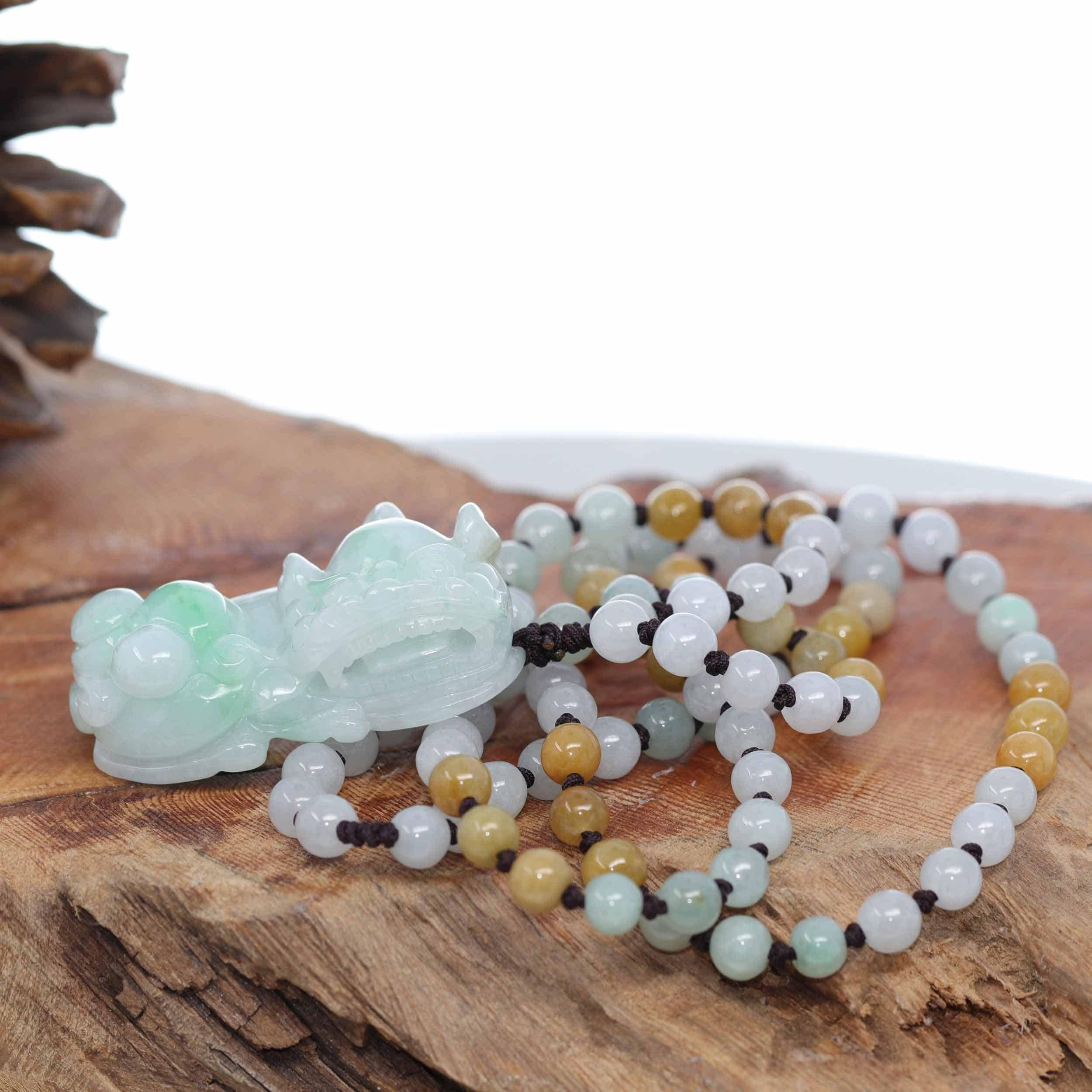 Pi Xiu Genuine Burmese Green Jadeite Jade PiXiu Pendant Necklace ...