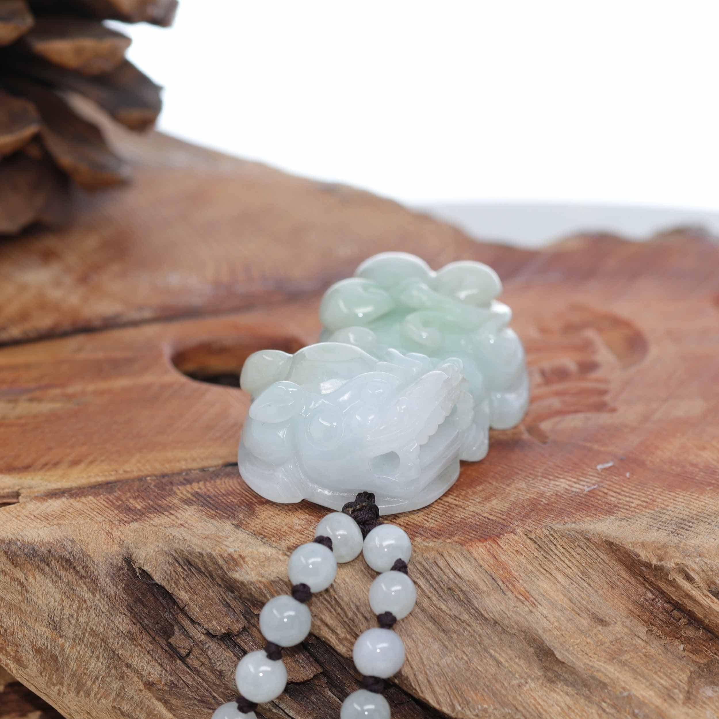 Pi Xiu Genuine Burmese Green Jadeite Jade PiXiu Pendant Necklace ...