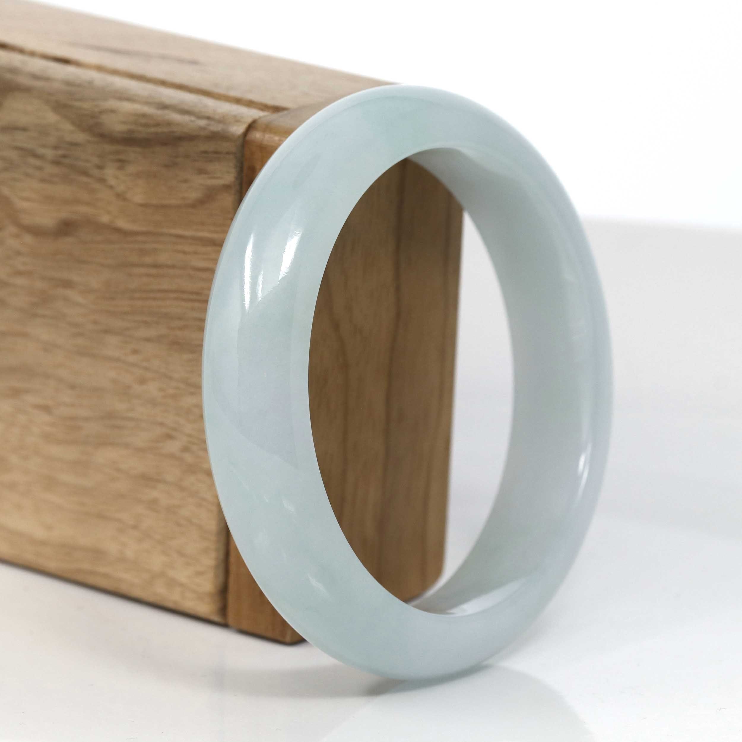 Genuine Burmese Ice Jadeite Jade Bangle Bracelet ( 57.4 mm )#947 – BKLA