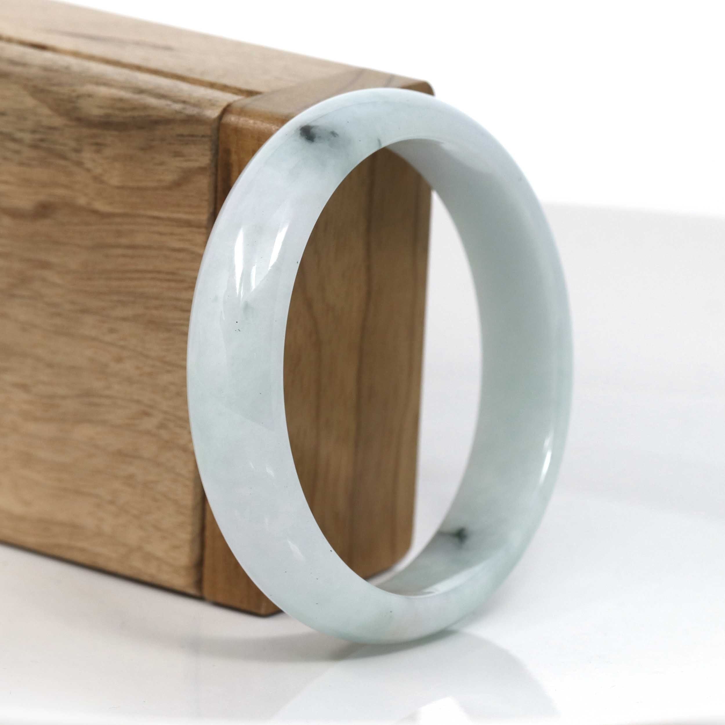 Genuine Burmese Green Jadeite Jade Bangle Bracelet (58.45 mm) #955 – BKLA