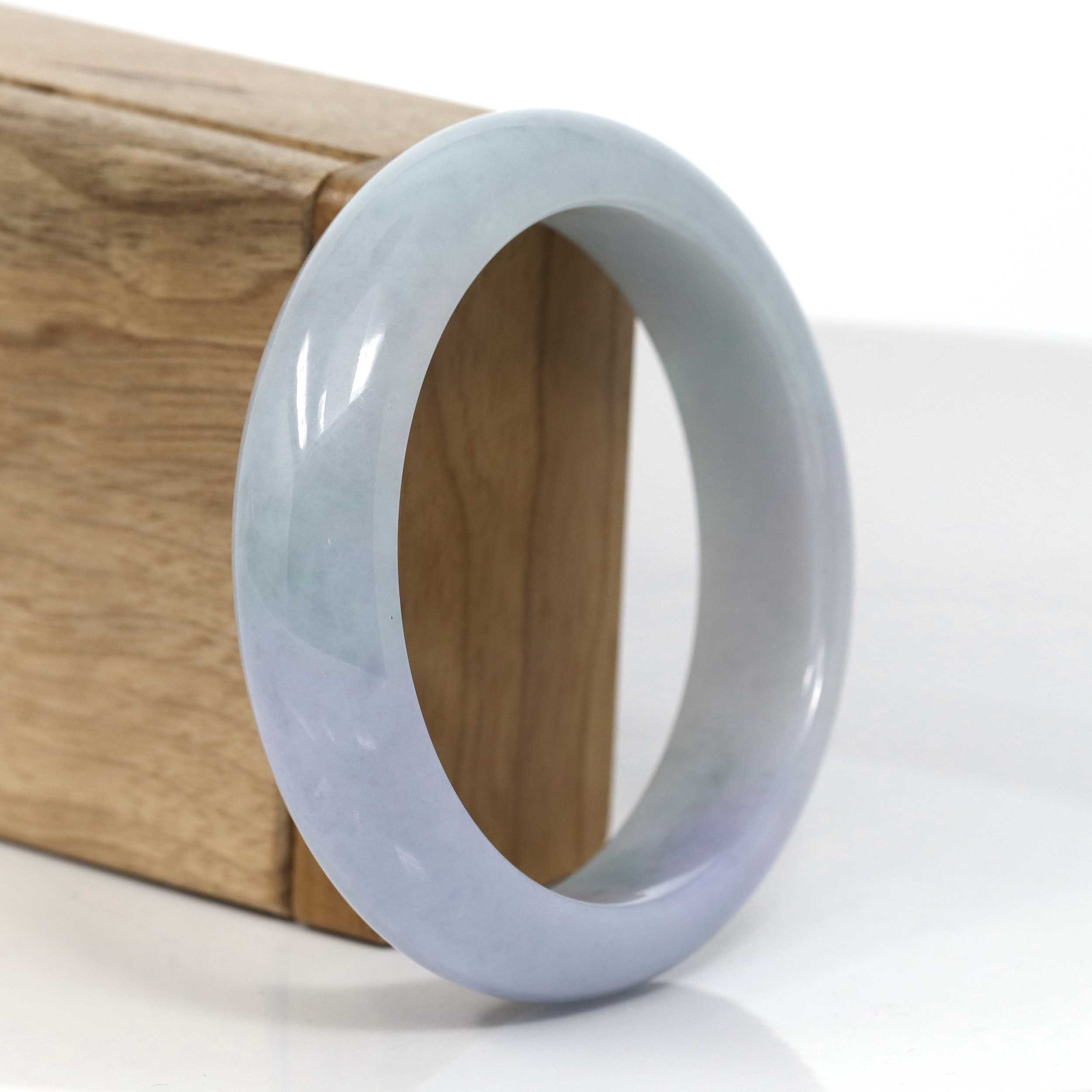 Purple Lavender Natural Jadeite Jade Bangle (58.56 mm) #951 – BKLA