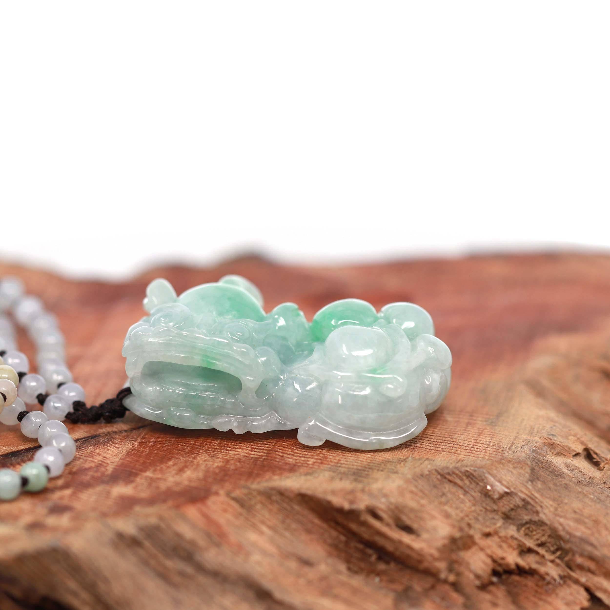 Pi Xiu Genuine Burmese Green Jadeite Jade PiXiu Pendant Necklace ...