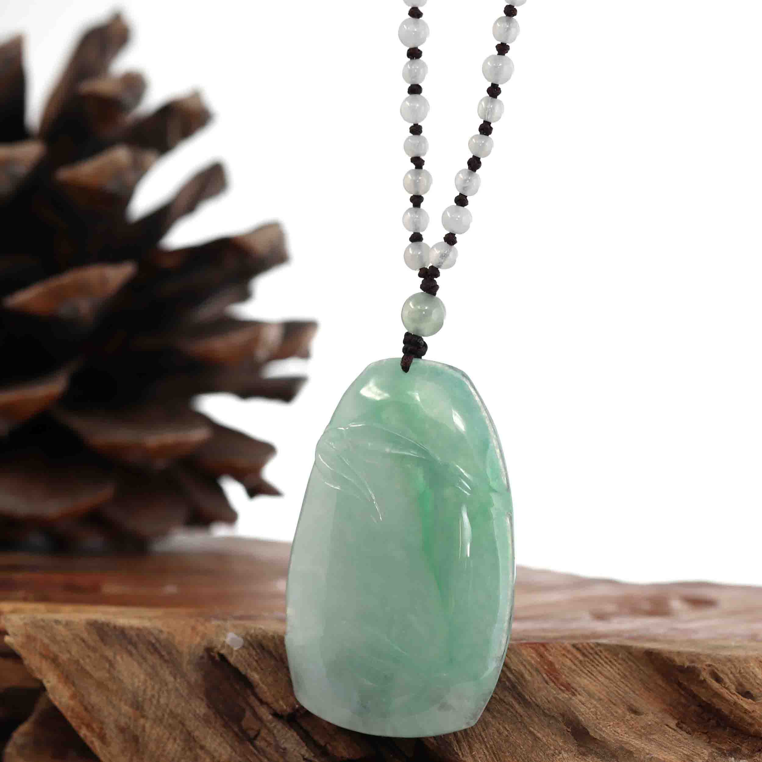 Lavender Jadeite Jade Bamboo Pendant | Natural Jadeite Jade Jewelry – BKLA