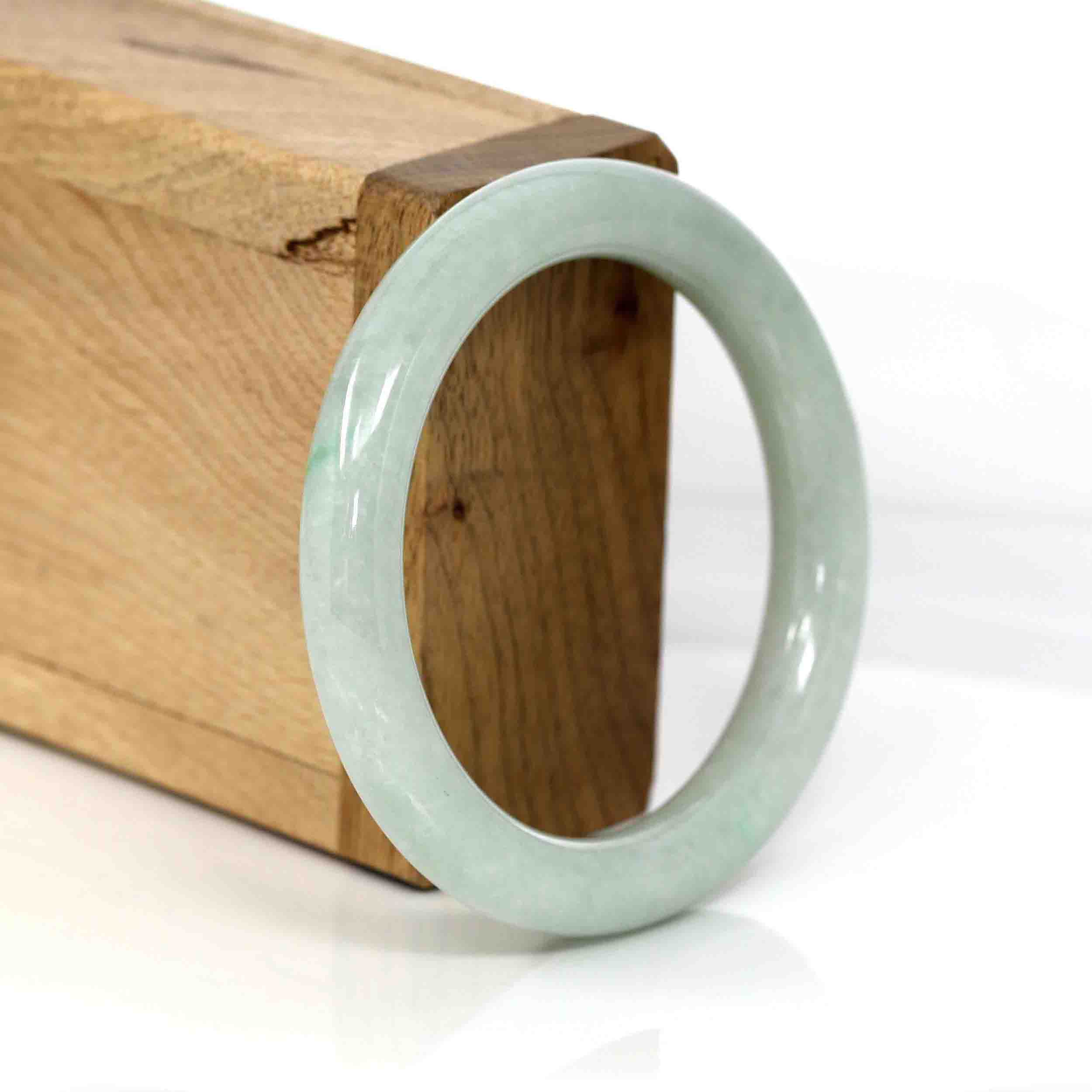 Genuine Burmese Green Jadeite Jade Bangle Bracelet (53.33 mm) #338 – BKLA