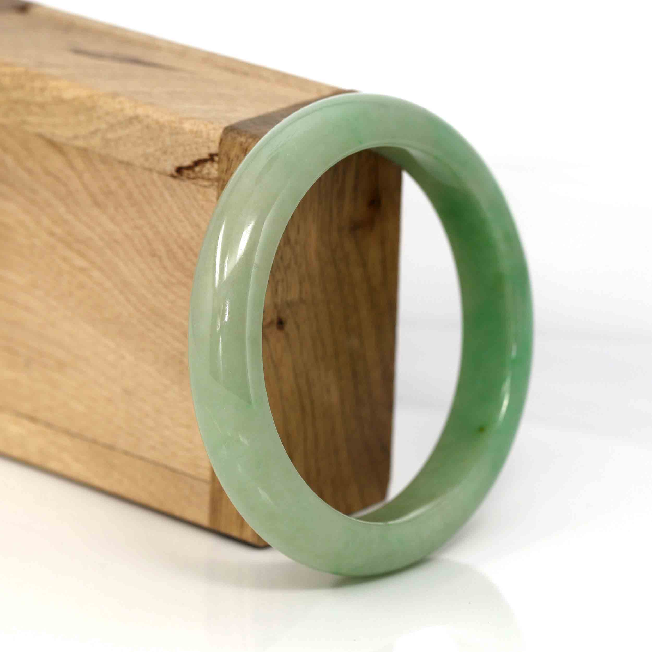Genuine Burmese Yellow- Green Jadeite Jade Bangle (58.15 mm) #330 – BKLA
