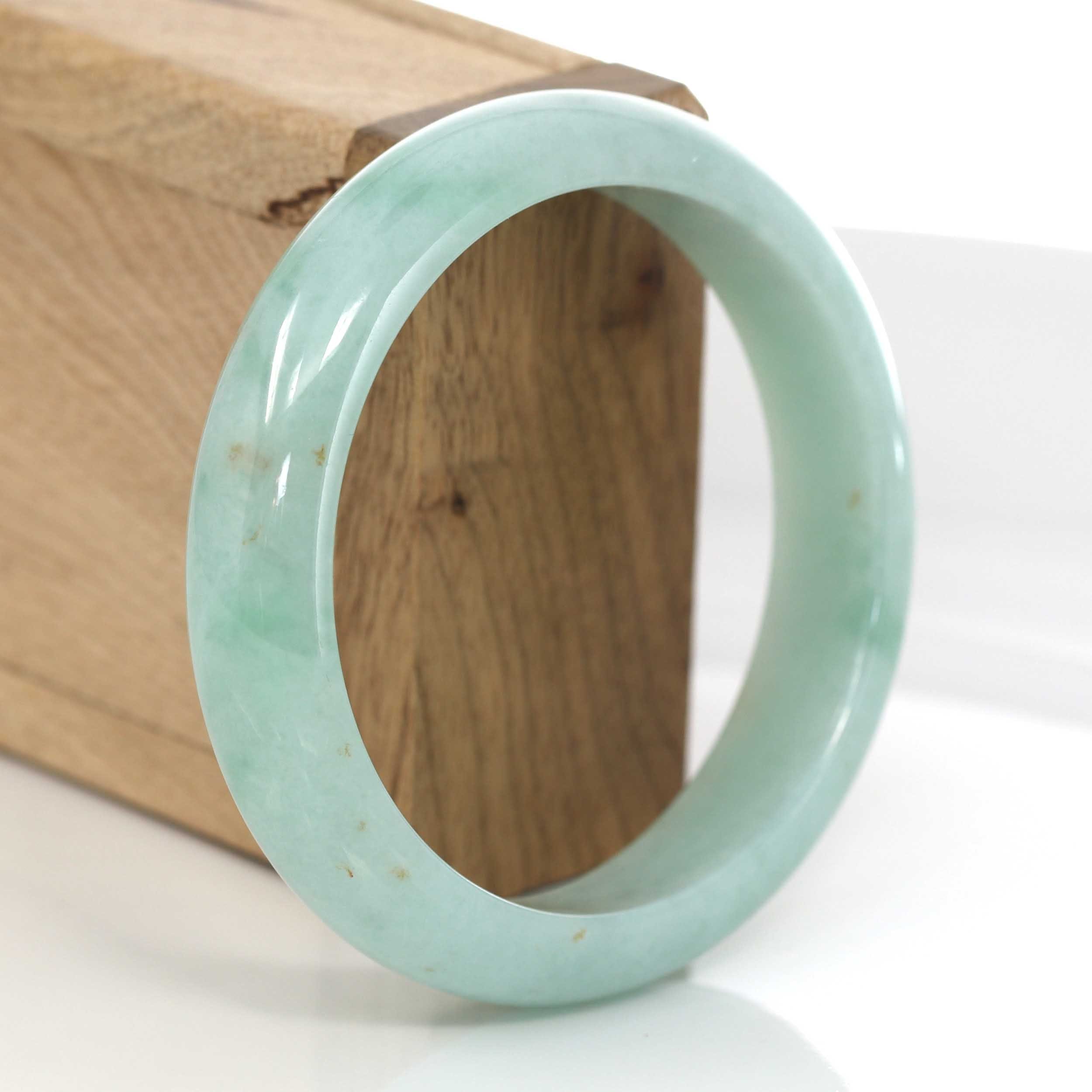 Classic Natural Burmese Green Jadeite Jade Bangle (58.90 mm) #625 – BKLA