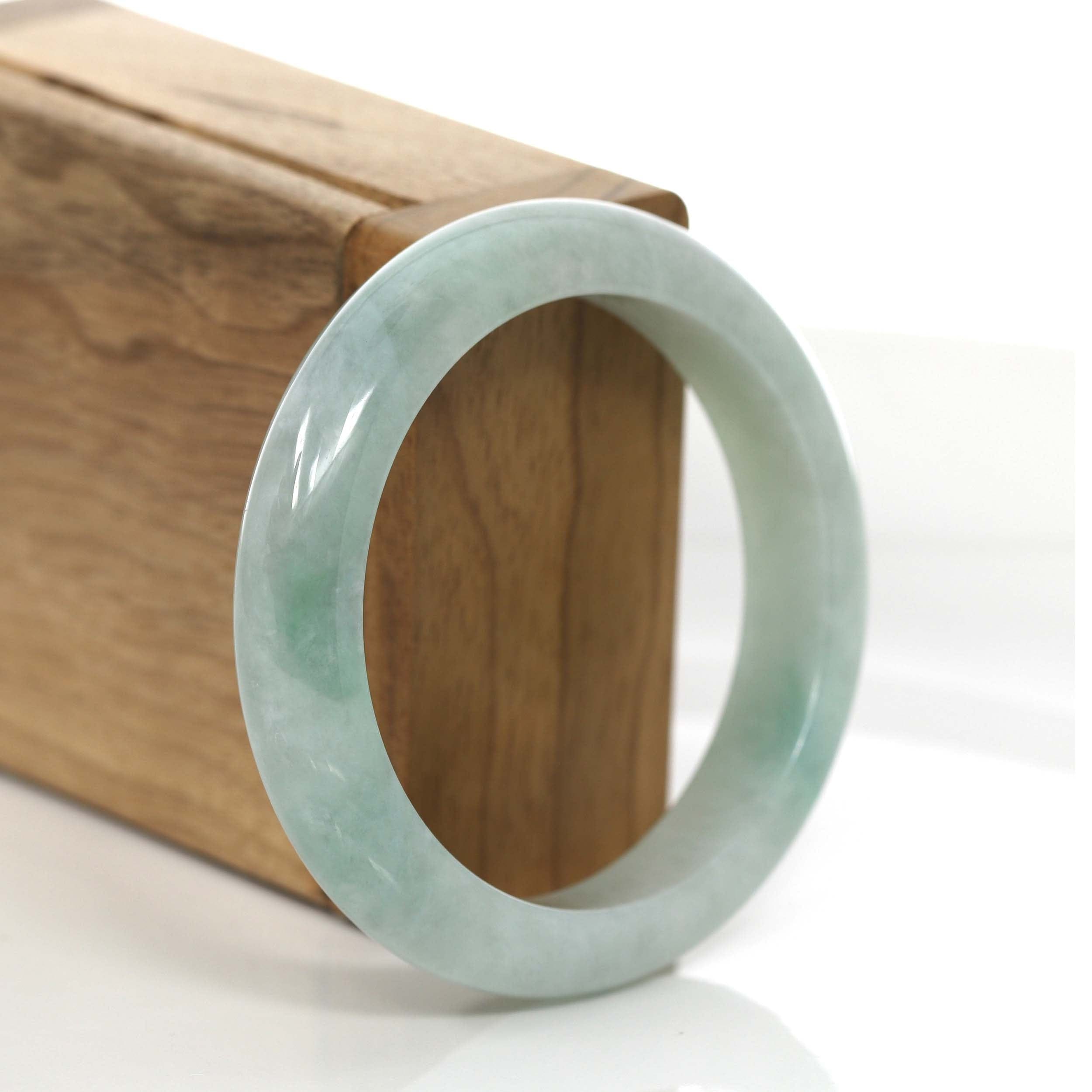 Classic Green Natural Burmese Jadeite Jade Bangle (53 mm) #744 – BKLA