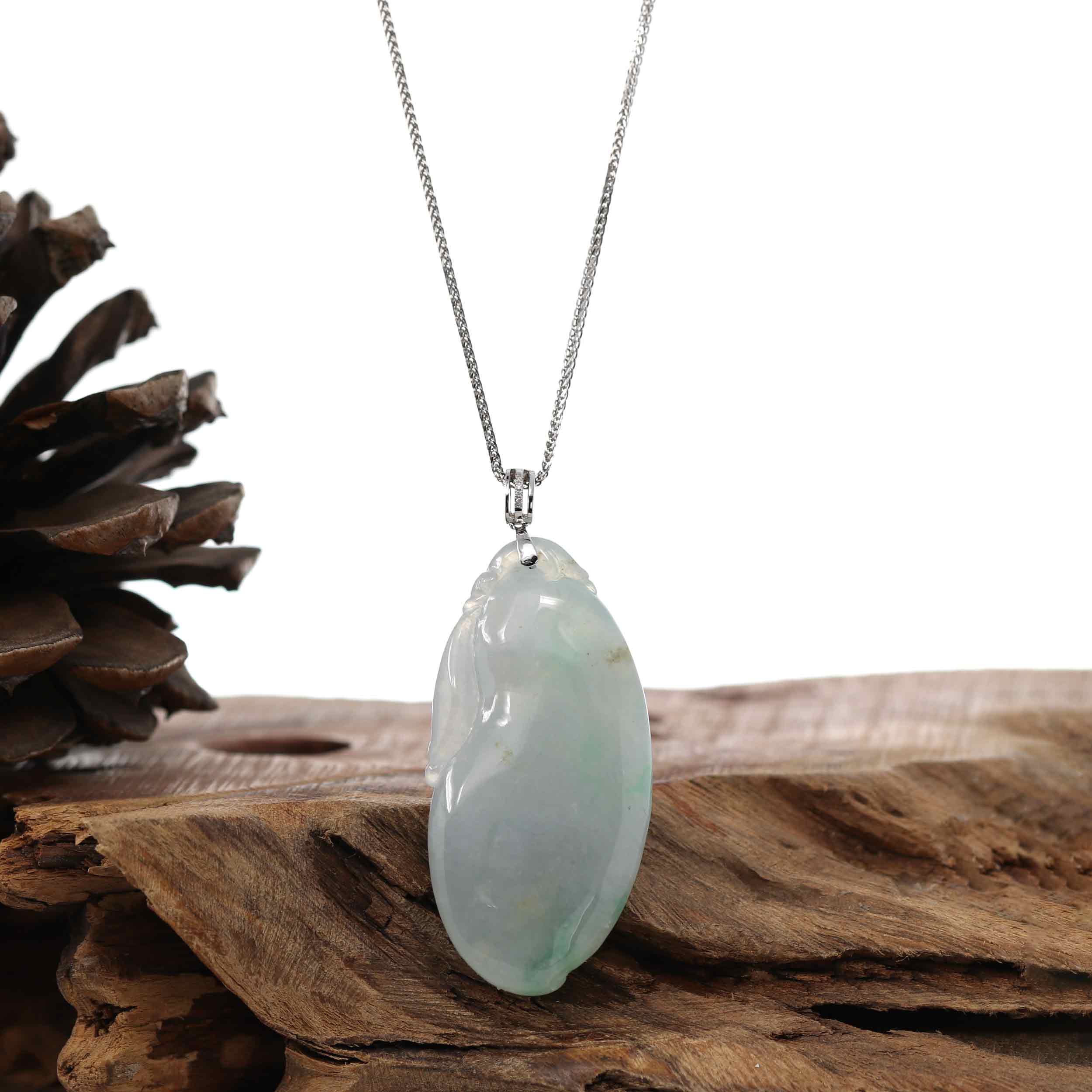 Ice Jadeite Jade ShouTao Pendant Necklace | Real Jade Jewelry ...