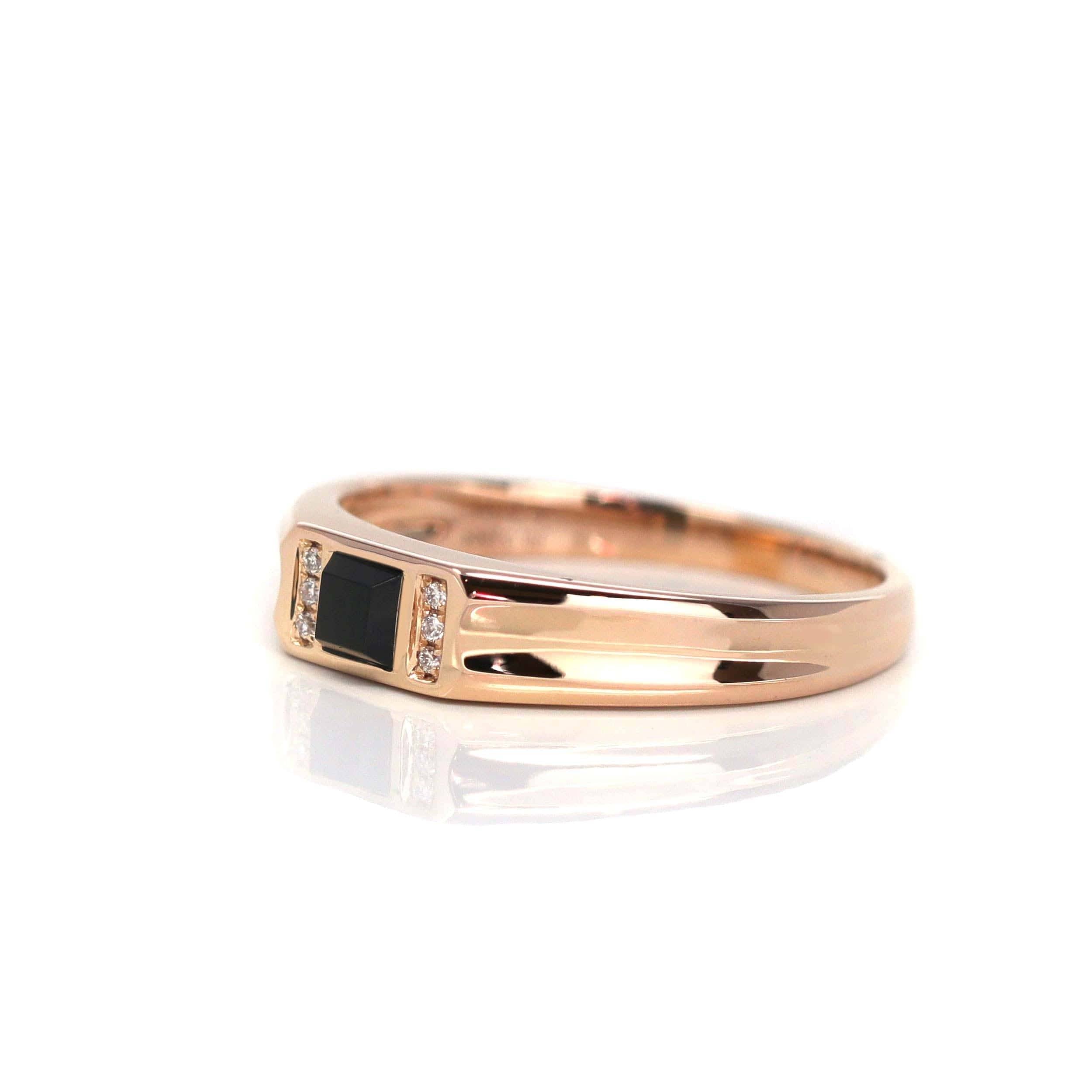 Baikalla™ "Classic Princess cut"Genuine Burmese Emerald Cut Black Jade ...