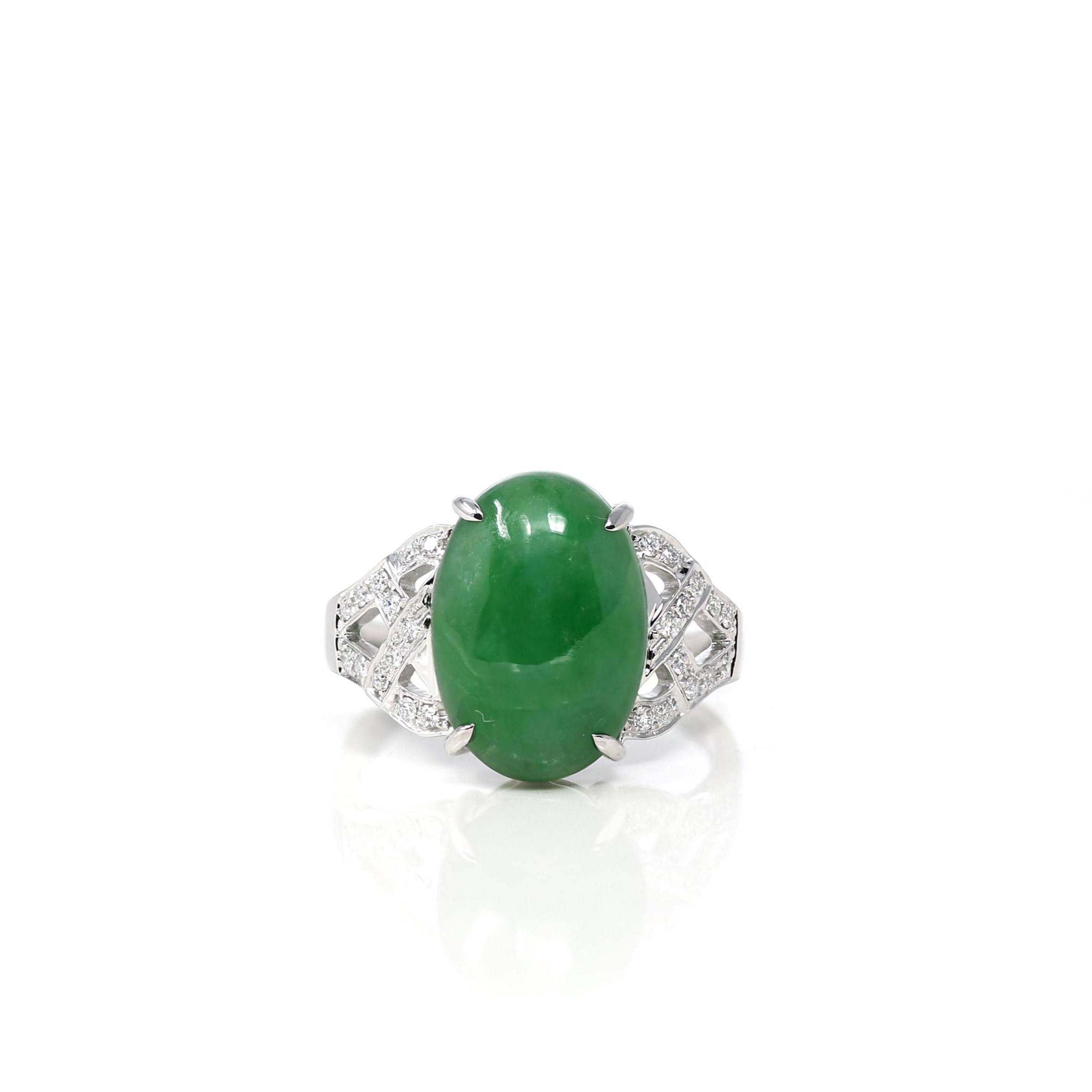 Luxury Jade Engagement Ring | Shop Natural Jade Engagement Rings Online ...