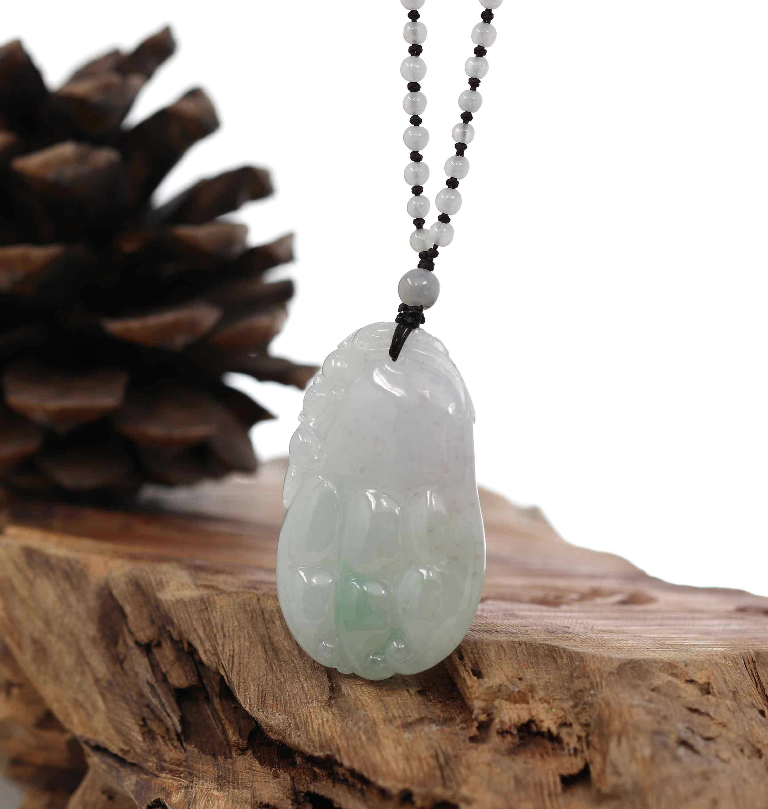 Lavender Jadeite Jade Bamboo Pendant | Natural Jadeite Jade Jewelry – BKLA