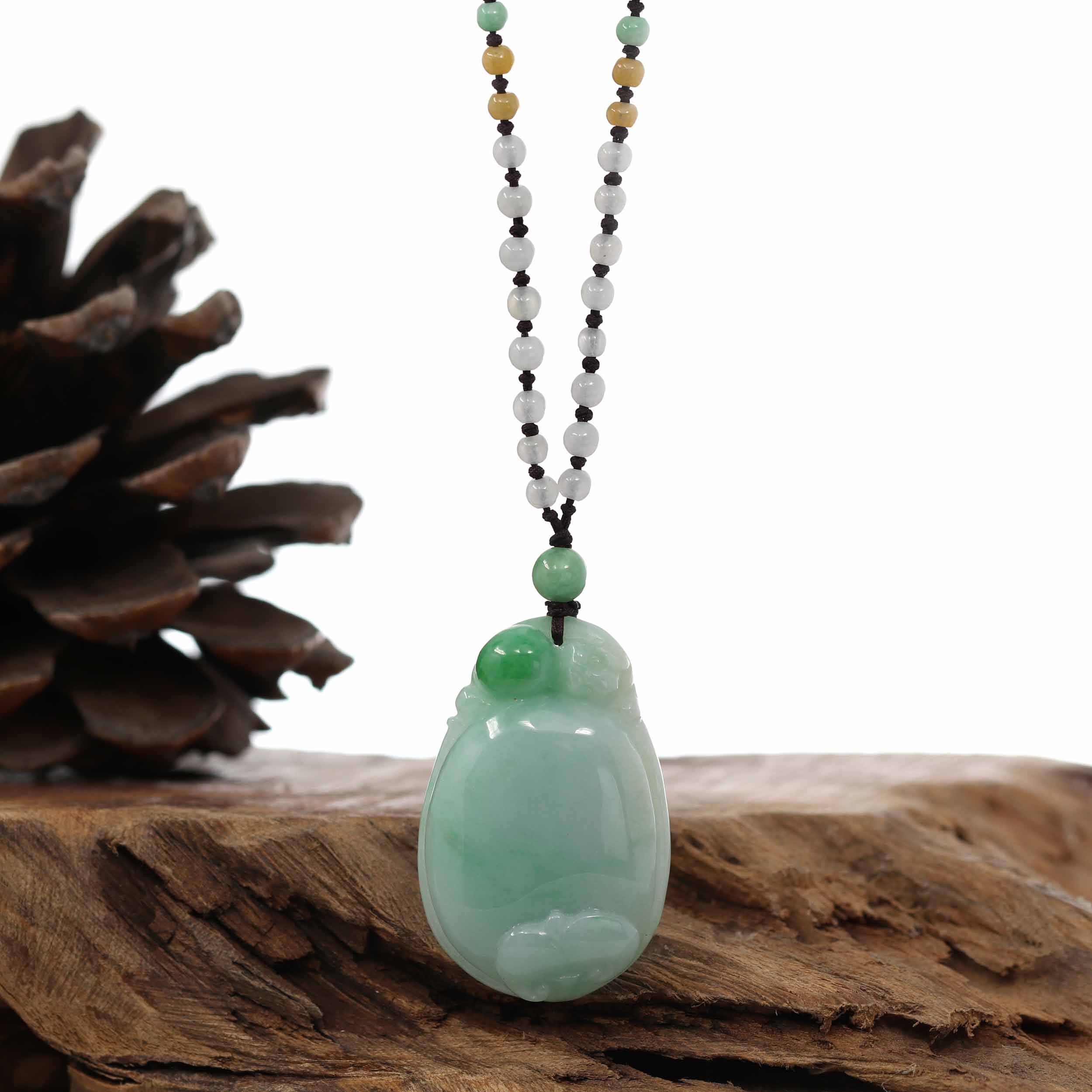 Lavender Jadeite Jade Bamboo Pendant | Natural Jadeite Jade Jewelry – BKLA