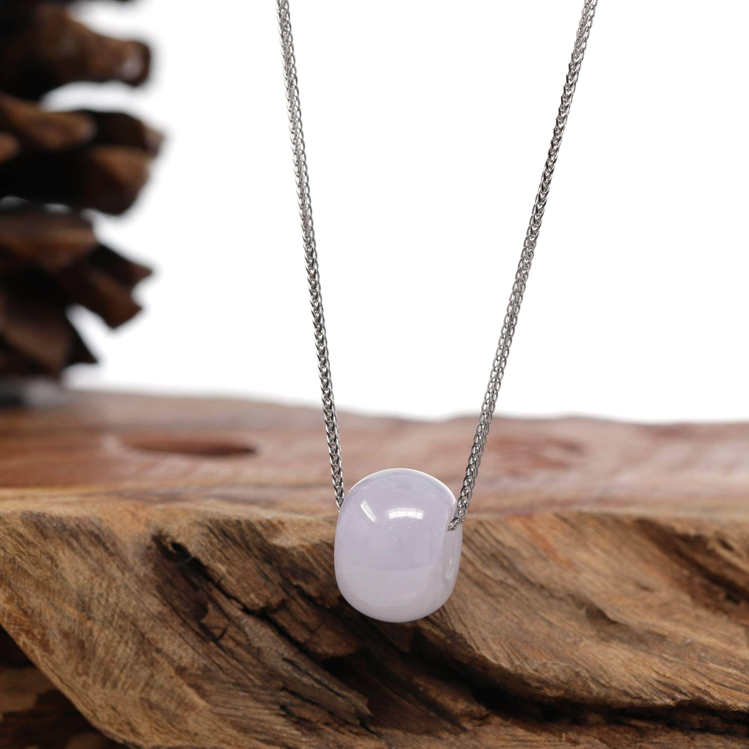Baikalla "Good Luck Button" Necklace Lavender Jadeite Jade Lucky Tong ...