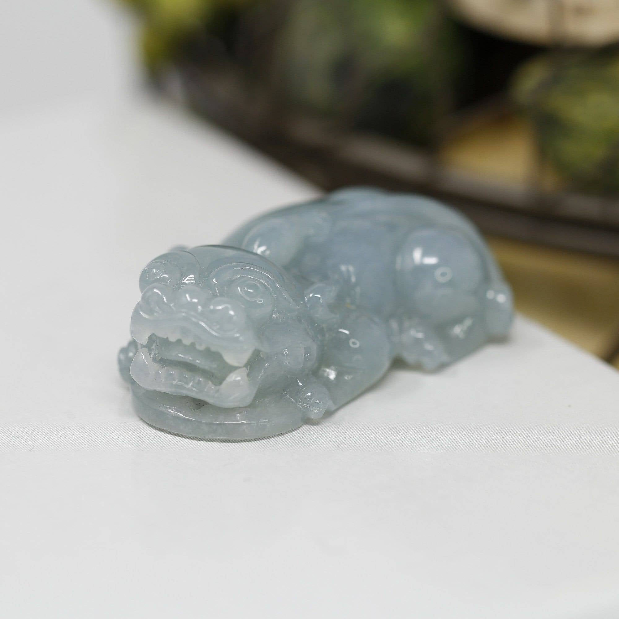 Real Ice Jadeite Jade PiXiu Pendant Necklace ( FengShui Lucky) Jewelry ...