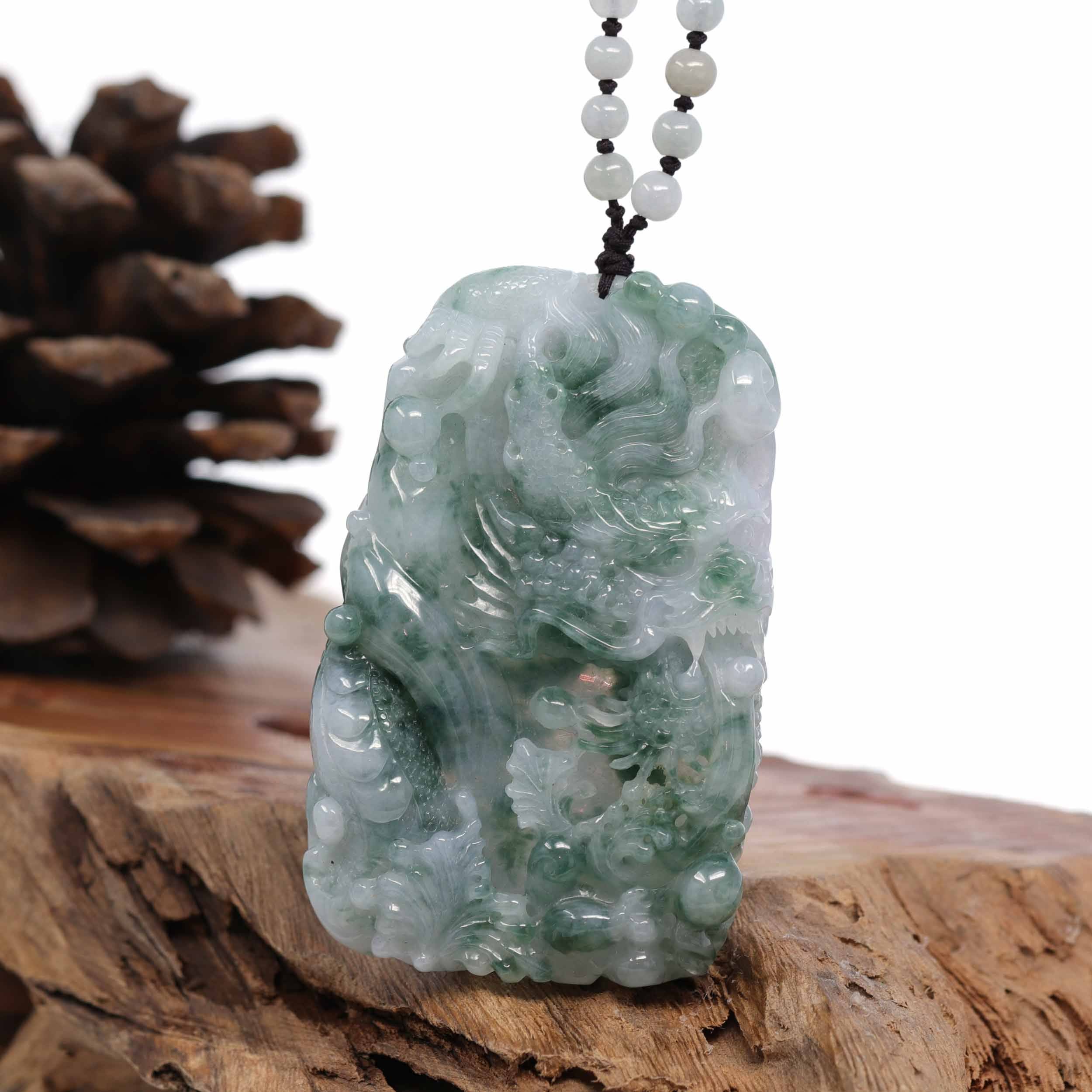 Jadeite Jade Dragon Pendant Necklace | Real Jade Jewelry | Baikalla ...