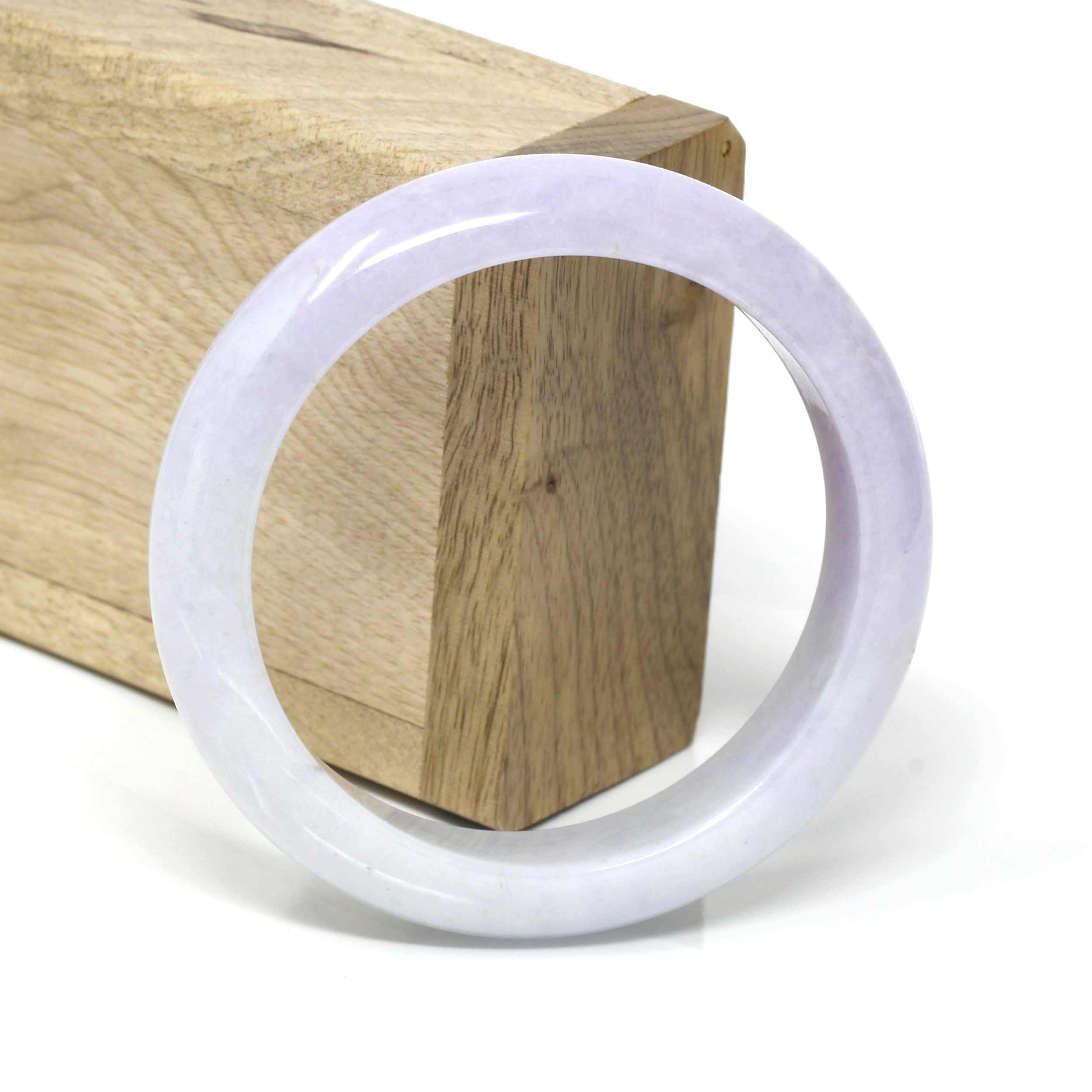 Natural Burmese Lavender Jadeite Jade Bracelet Bangle (58.23 mm) #470 ...