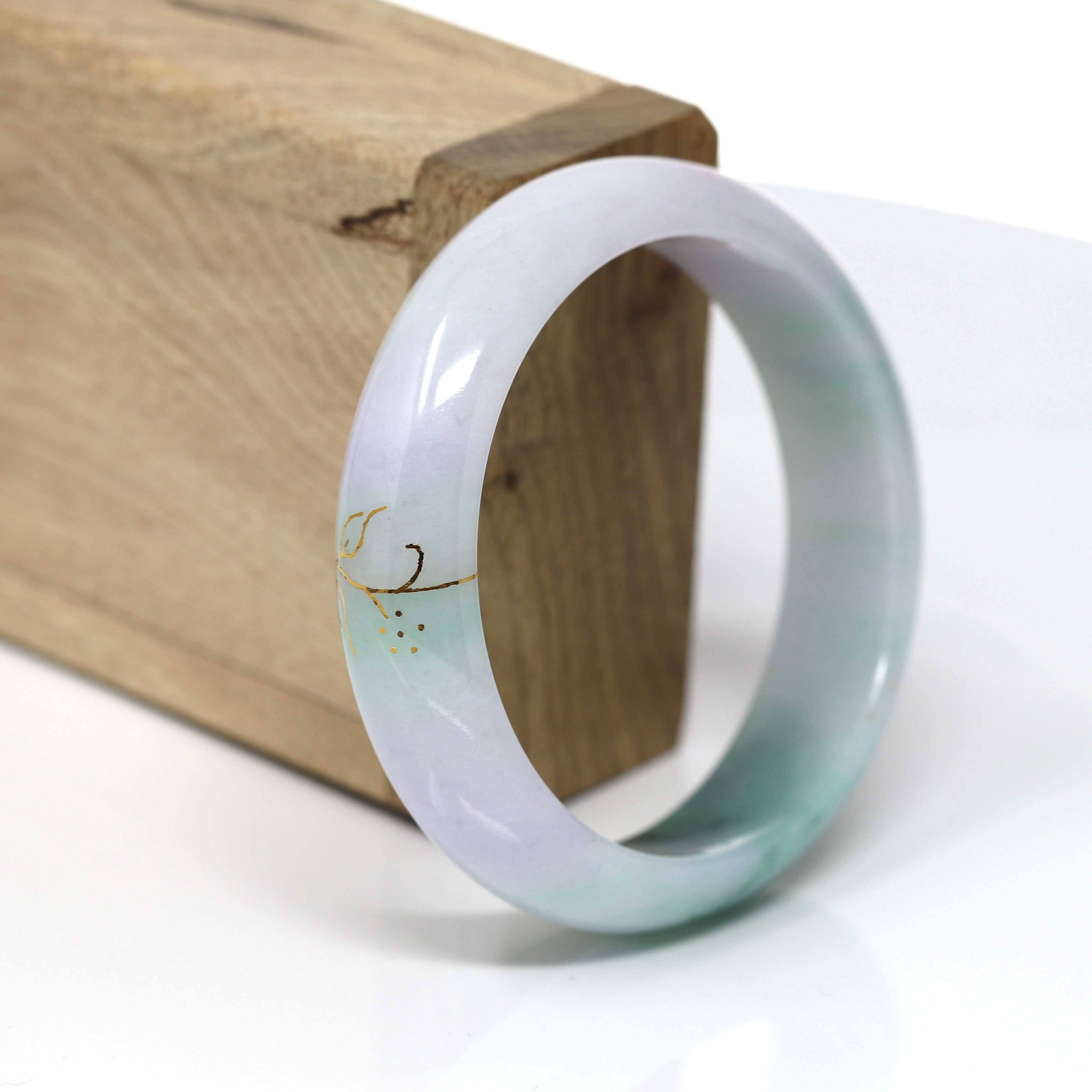 Real Jadeite Jade bangle Bracelet | Gold Bracelet | Real jade Jewelry ...