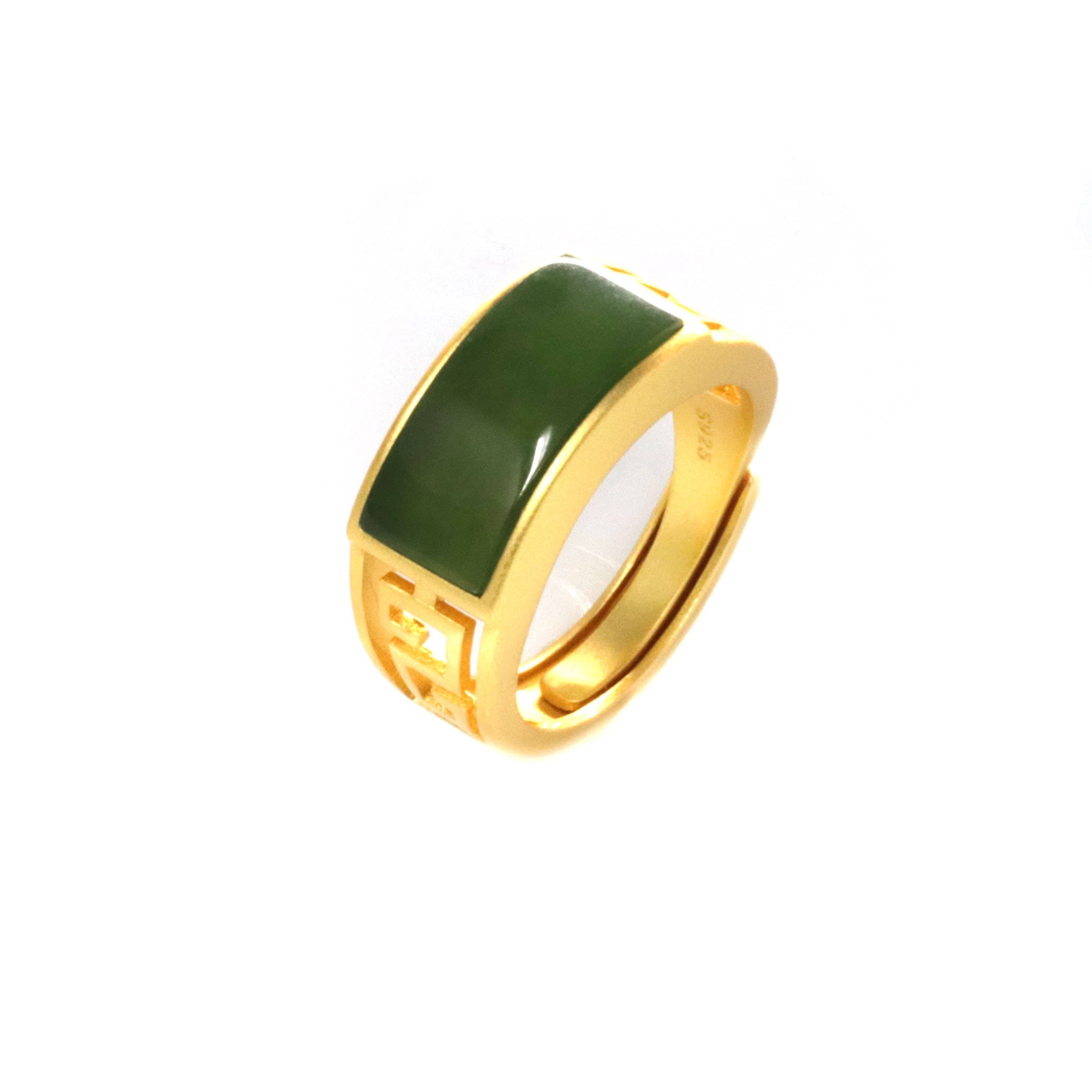 Jade Men's Wedding Ring | Real jade Jewelry | Baikalla.com – BKLA