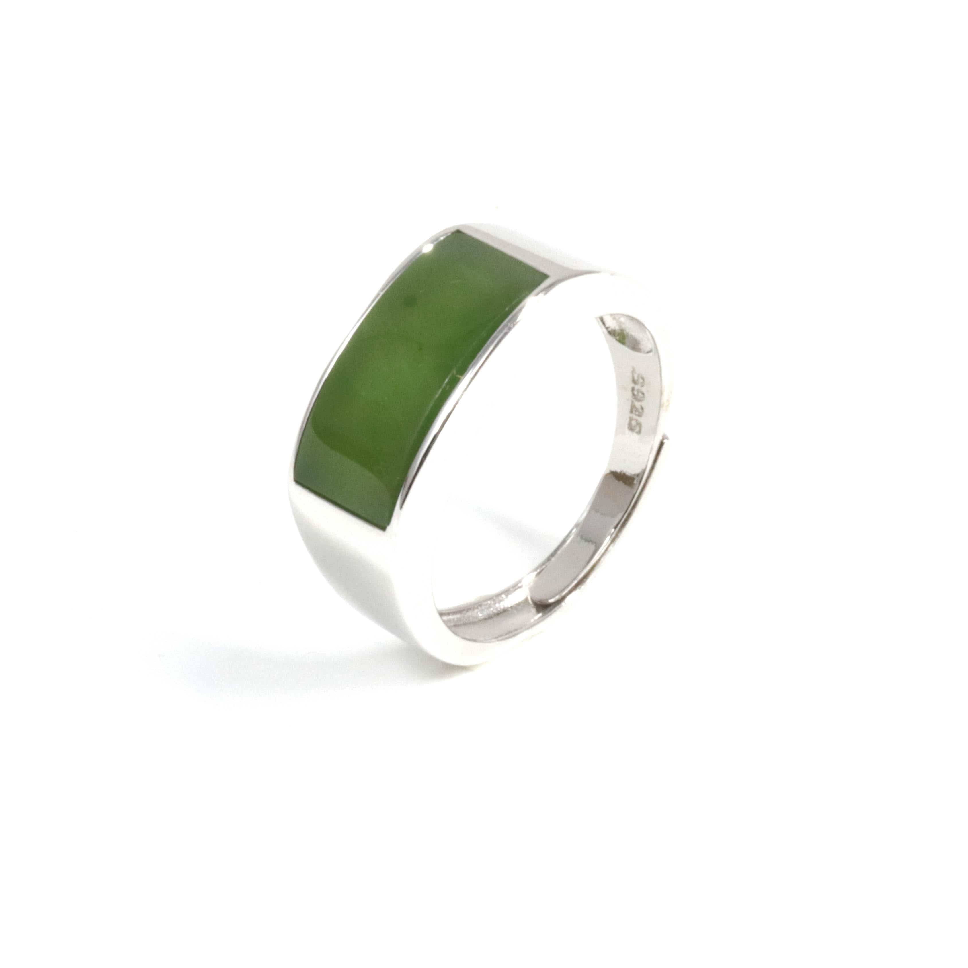 Jade Men's Wedding Ring | Real jade Gemstones Jewelry | Baikalla.com – BKLA