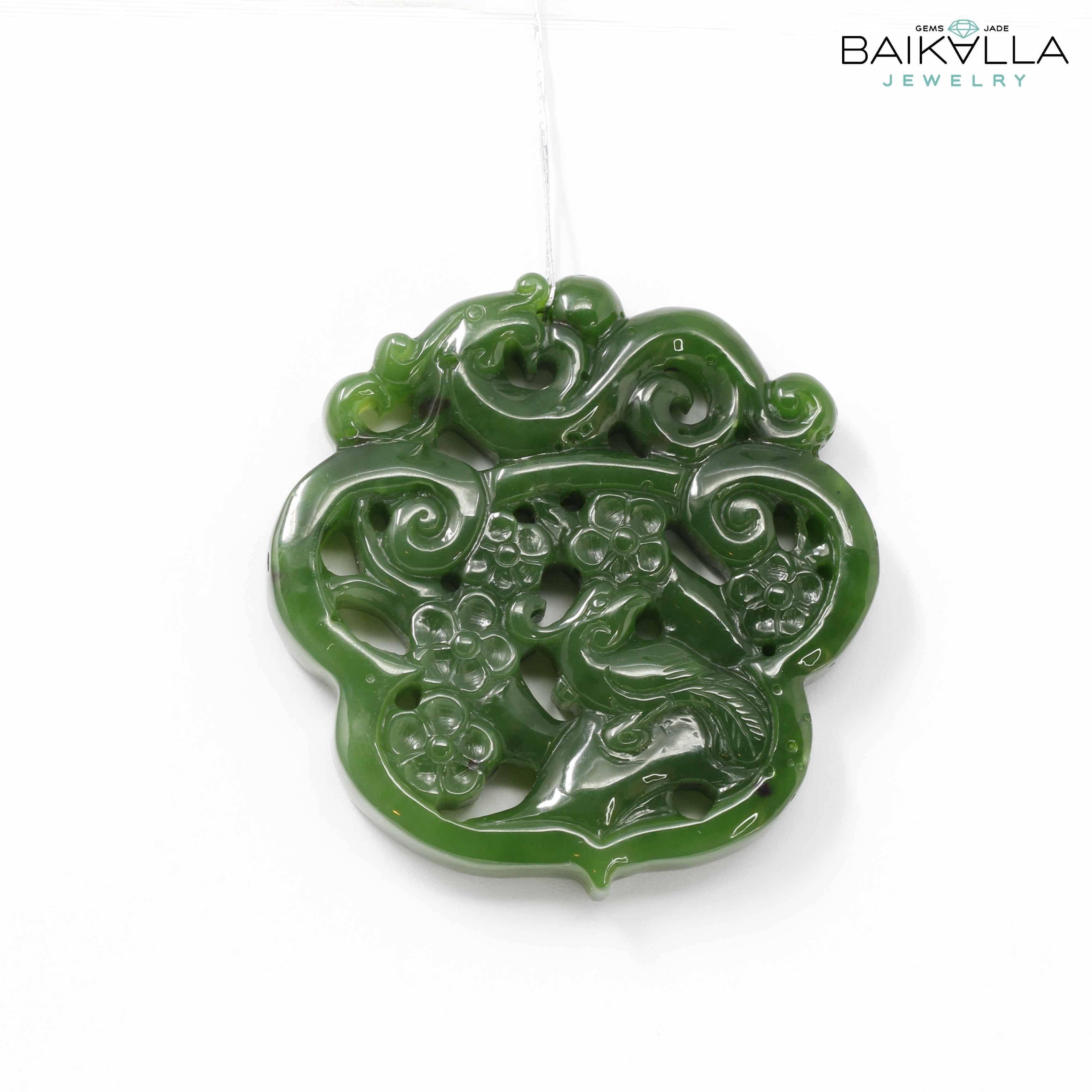 Chinese Jade Dragon Pendant